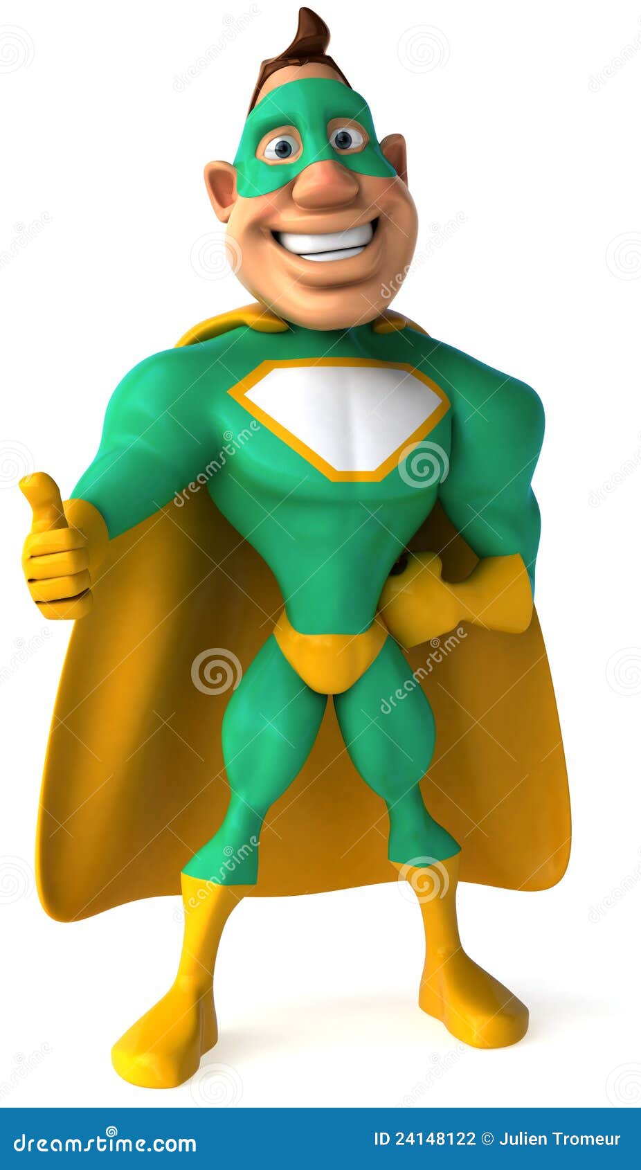 Green Superhero stock illustration. Illustration of alertness - 24148122