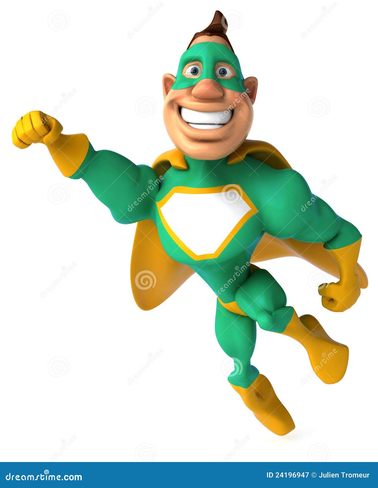 Green Superhero stock illustration. Illustration of savior - 24196947