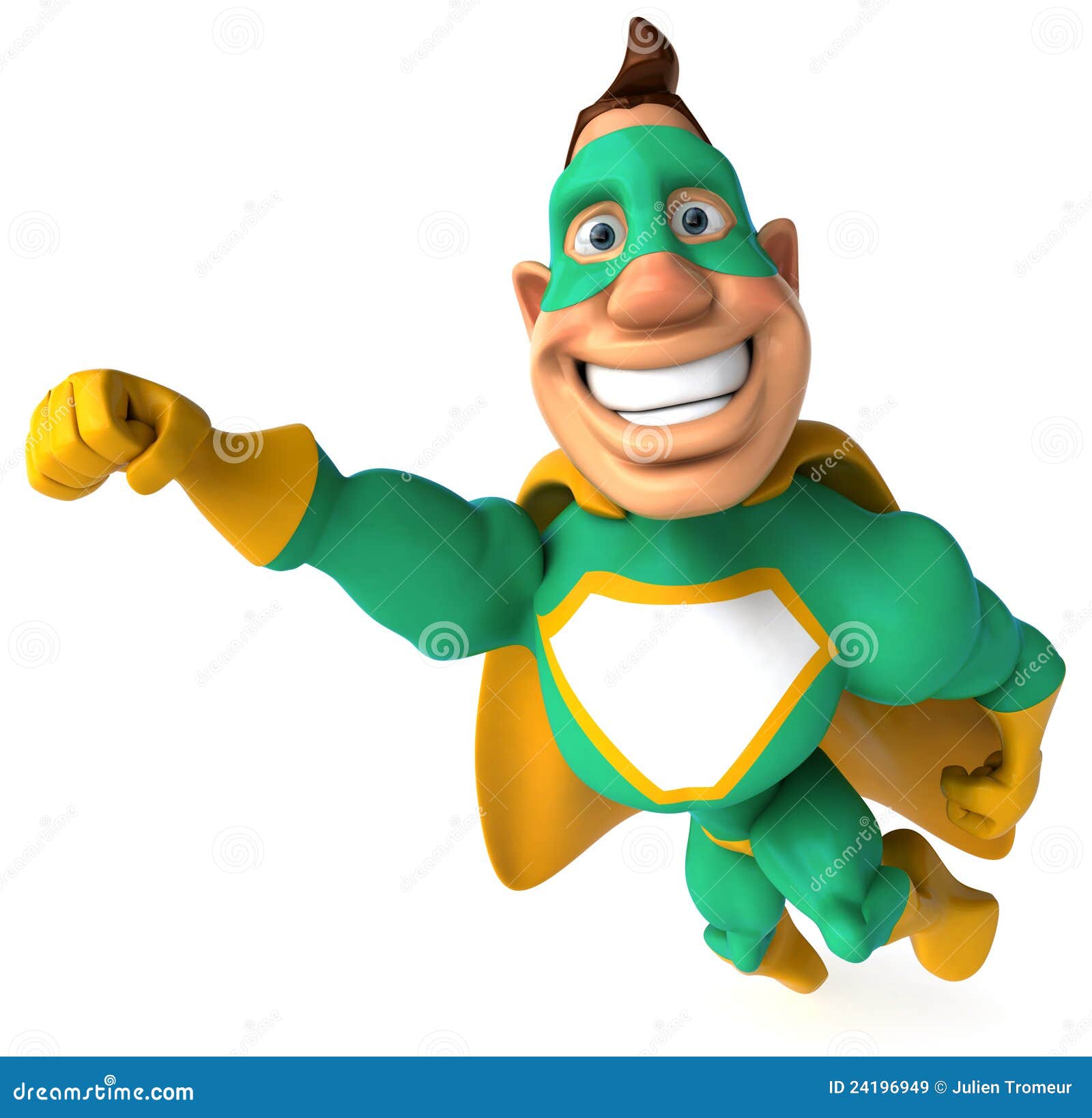 Green Superhero stock illustration. Illustration of animated - 24196949