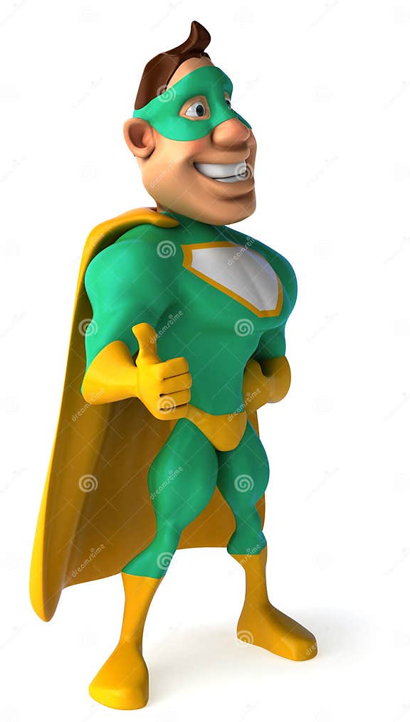 Green Superhero stock illustration. Illustration of cape - 24196981