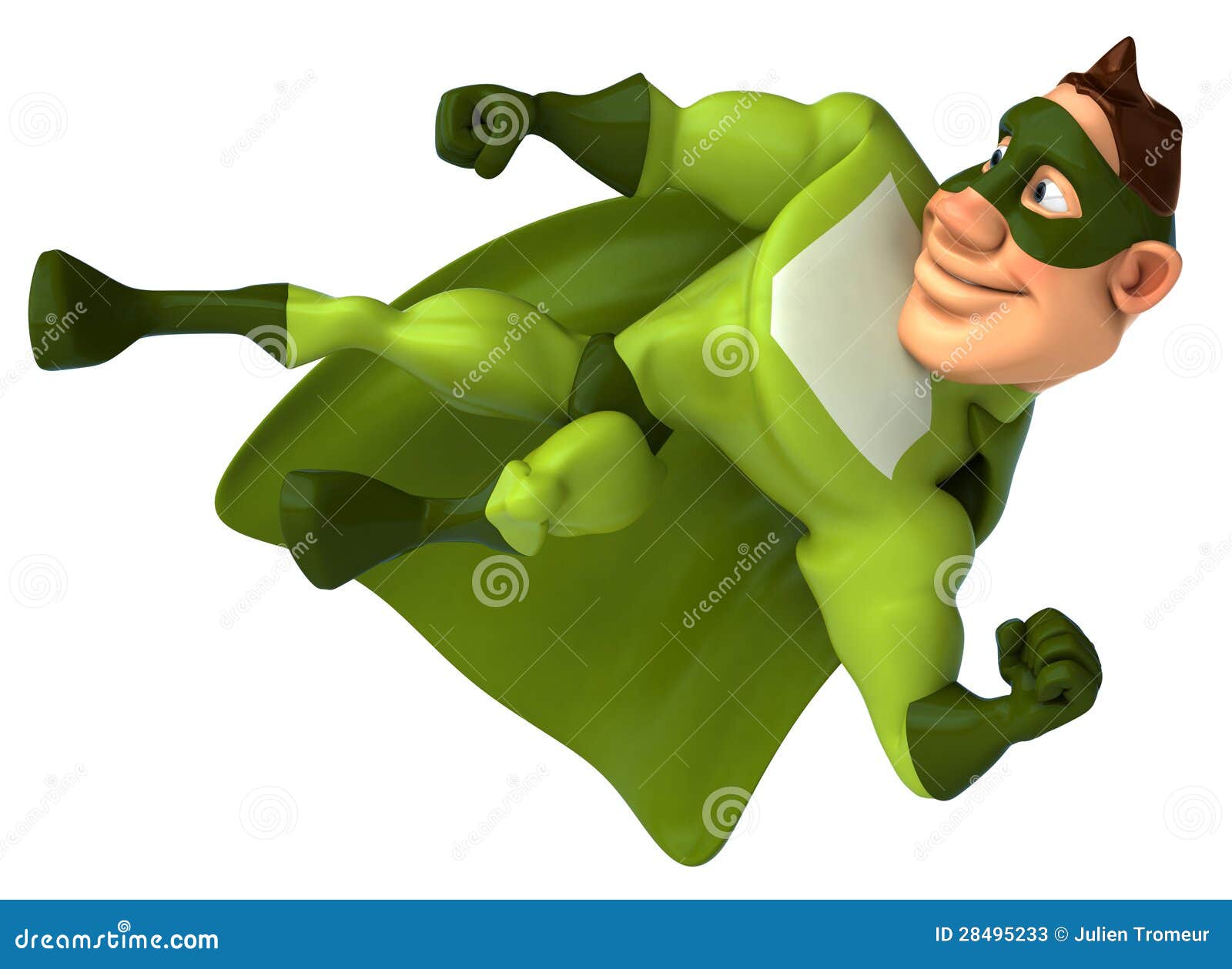 Green Superhero stock illustration. Illustration of savior - 28495233