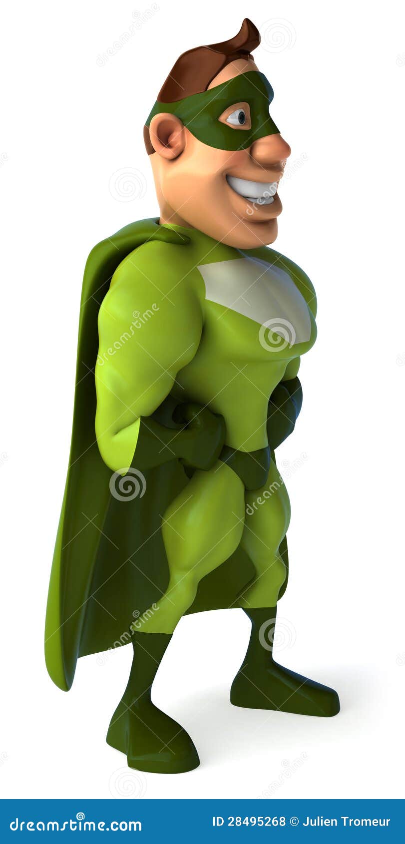 Green Superhero stock illustration. Illustration of alertness - 28495268