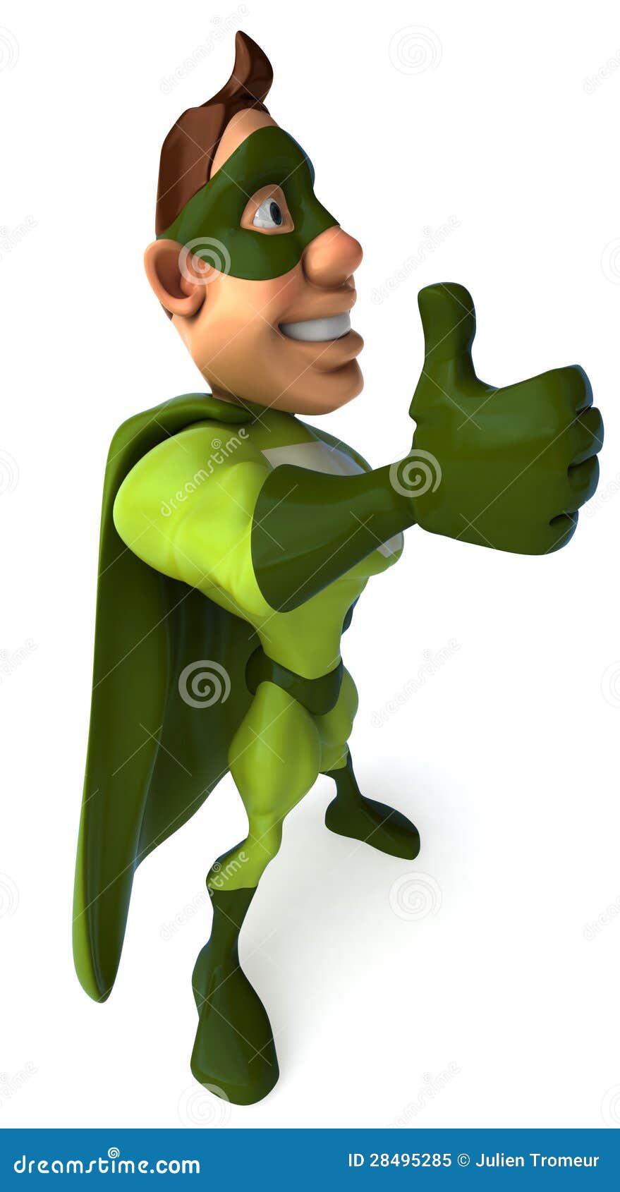 Green Superhero stock illustration. Illustration of heroes - 28495285