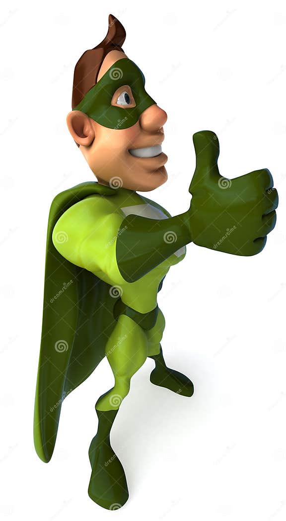 Green Superhero stock illustration. Illustration of heroes - 28495285