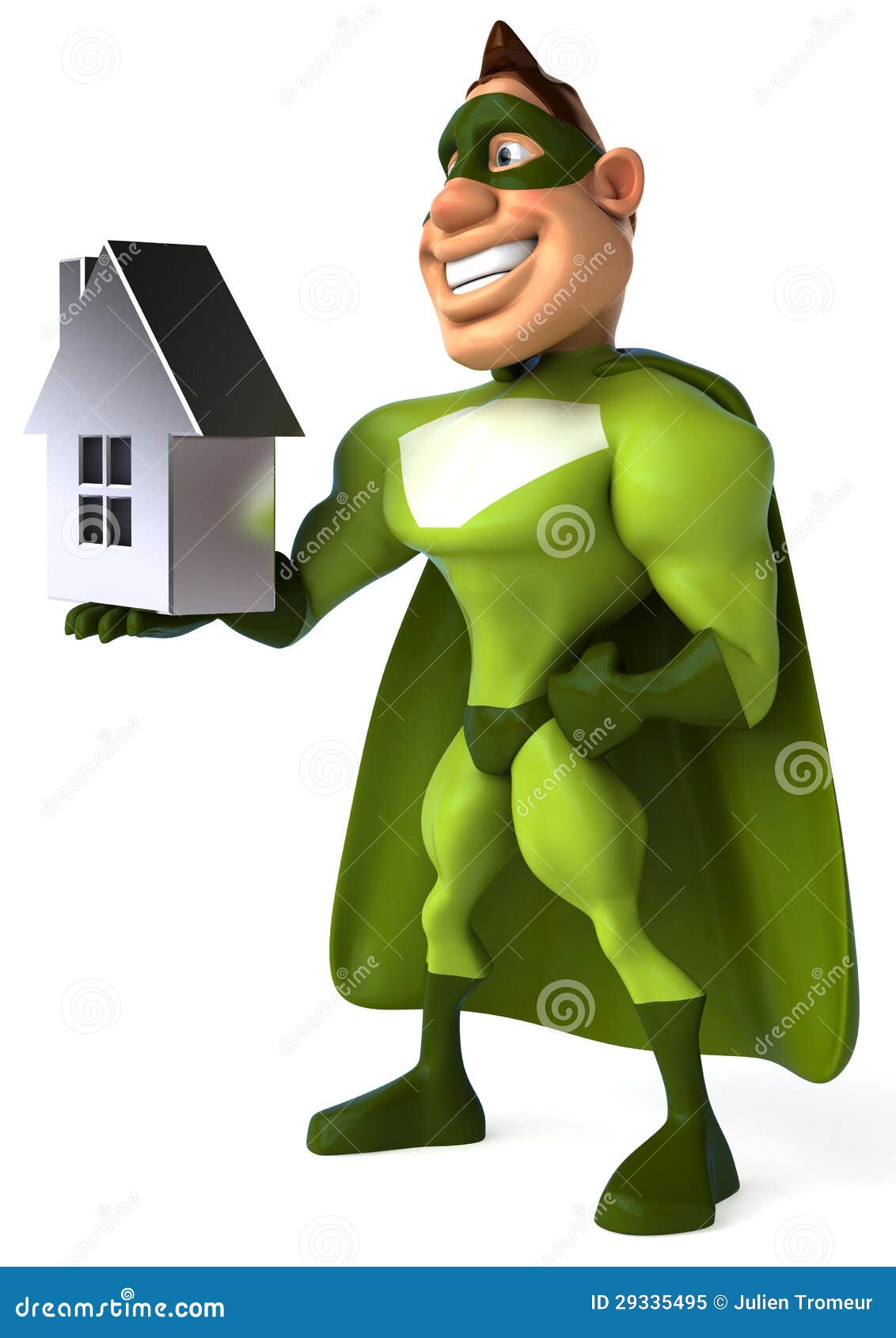 Green Superhero stock illustration. Illustration of exercise - 29335495
