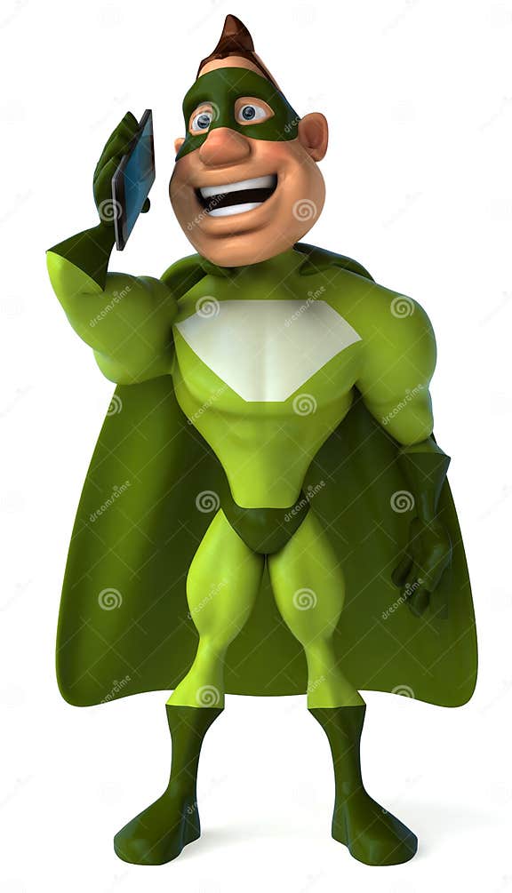 Green Superhero stock illustration. Illustration of ecology - 29335541