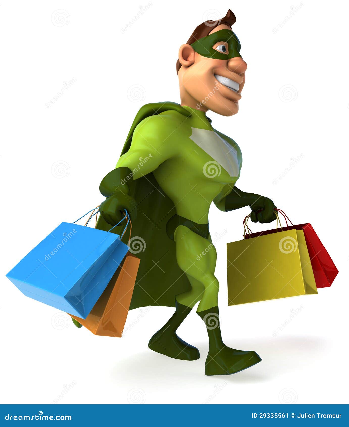 Green Superhero stock illustration. Illustration of exercise - 29335561