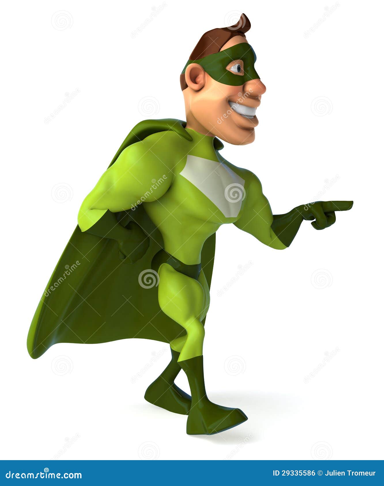Green Superhero stock illustration. Illustration of muscular - 29335586
