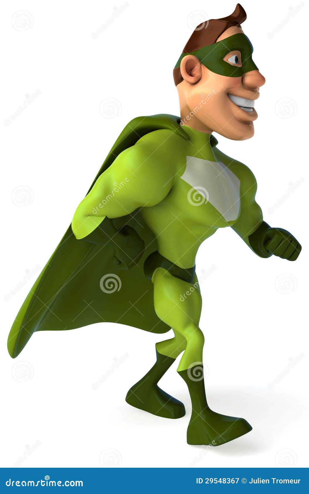 Green Superhero stock illustration. Illustration of speed - 29548367