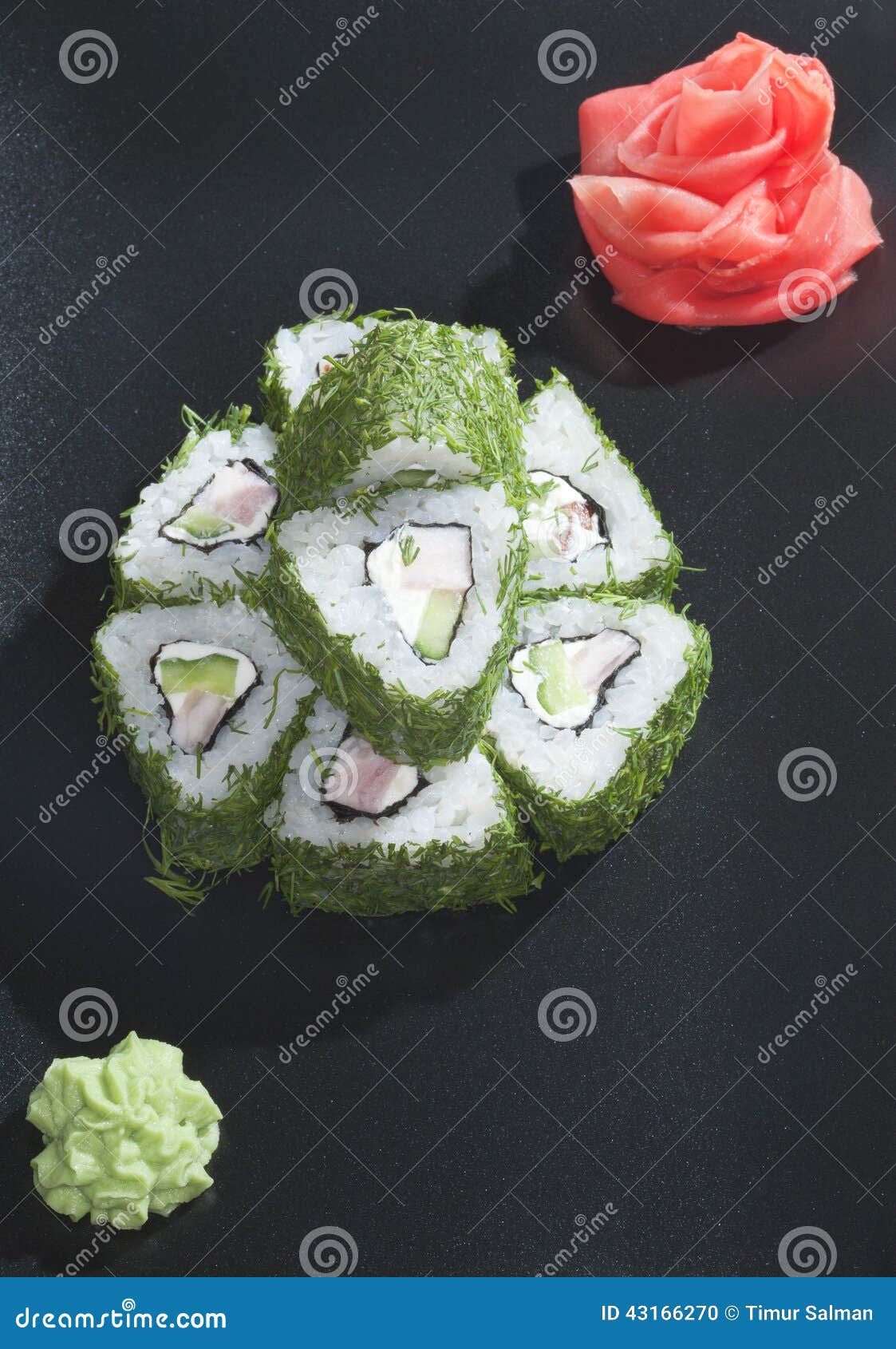 Green sushi stock photo. Image of pirammida, macro, sushi - 43166270