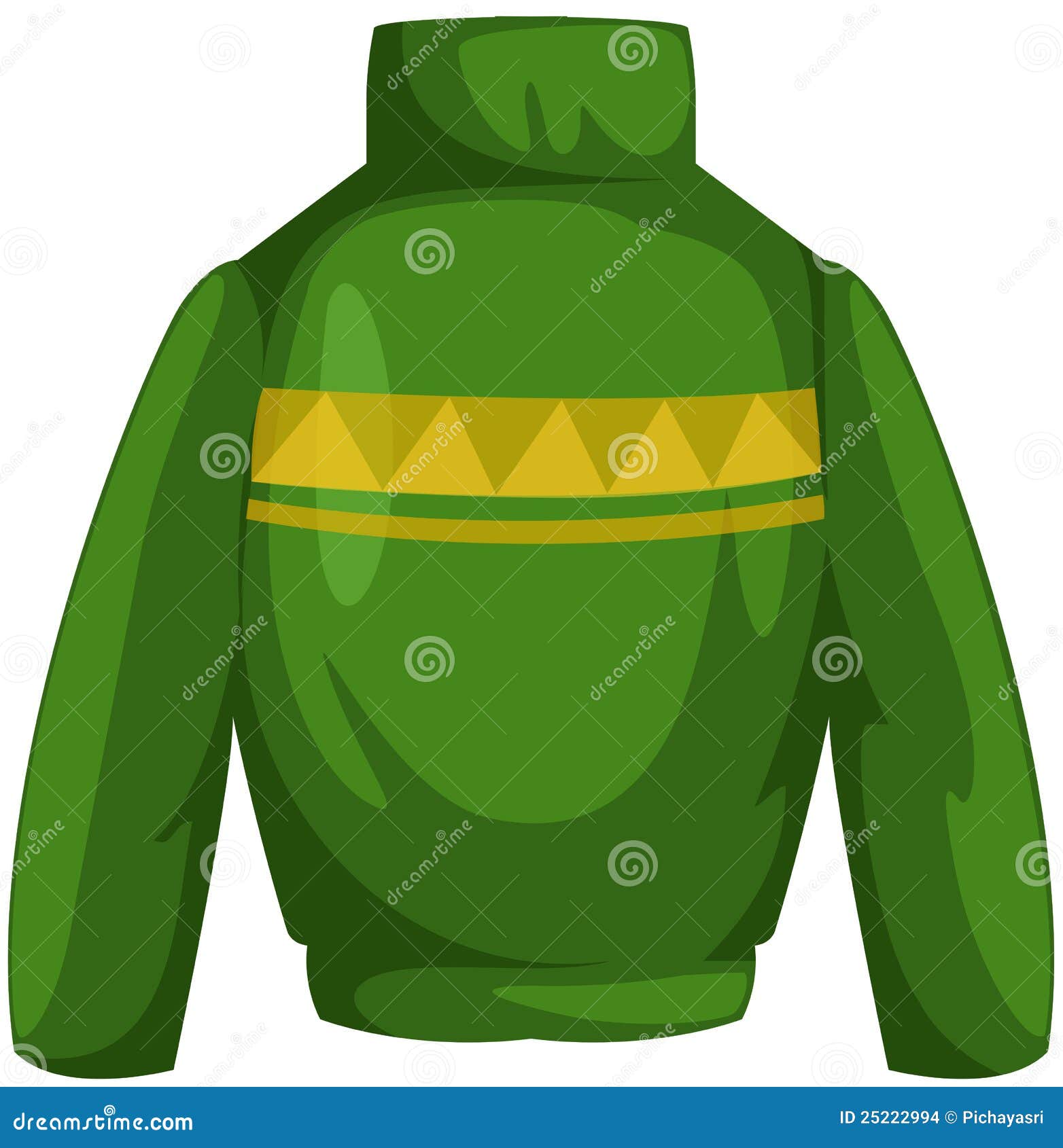 Green sweater stock vector. Illustration of jersey, fabric - 25222994