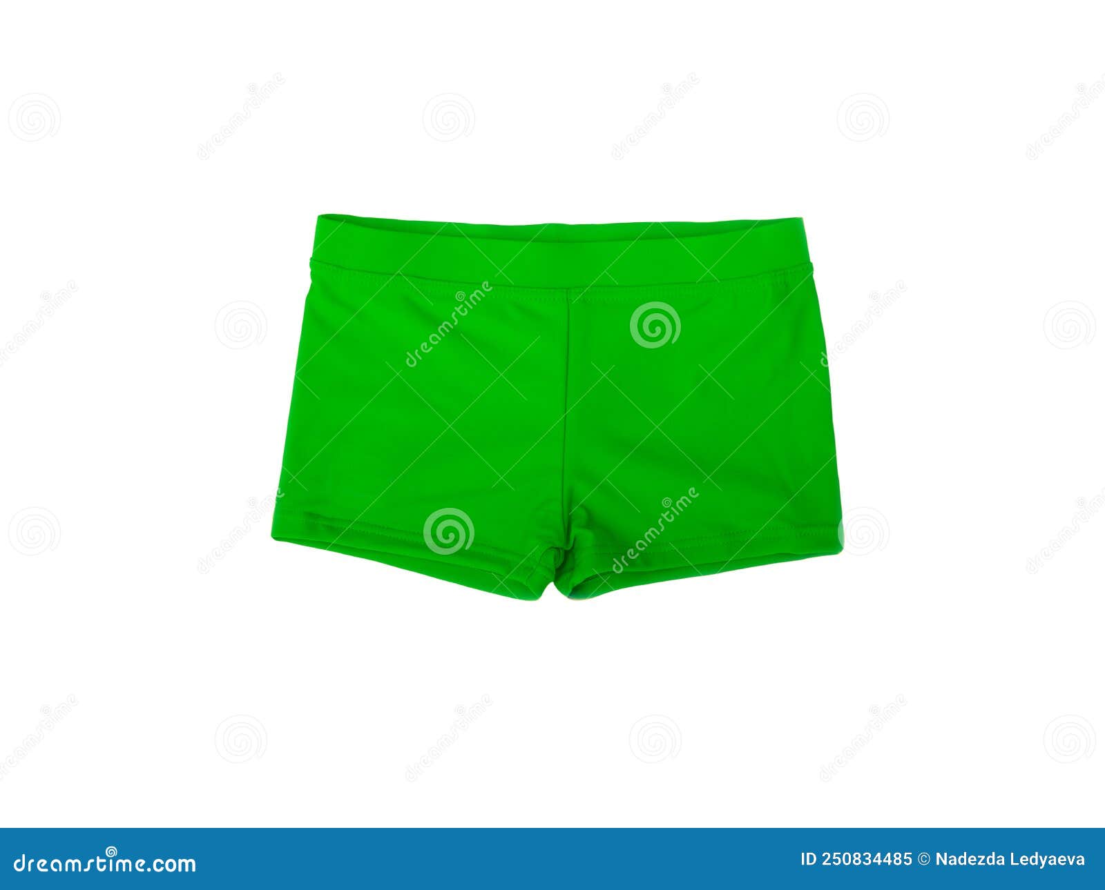 Green Swimming Trunks for a Boy on a White Background Stock Image ...