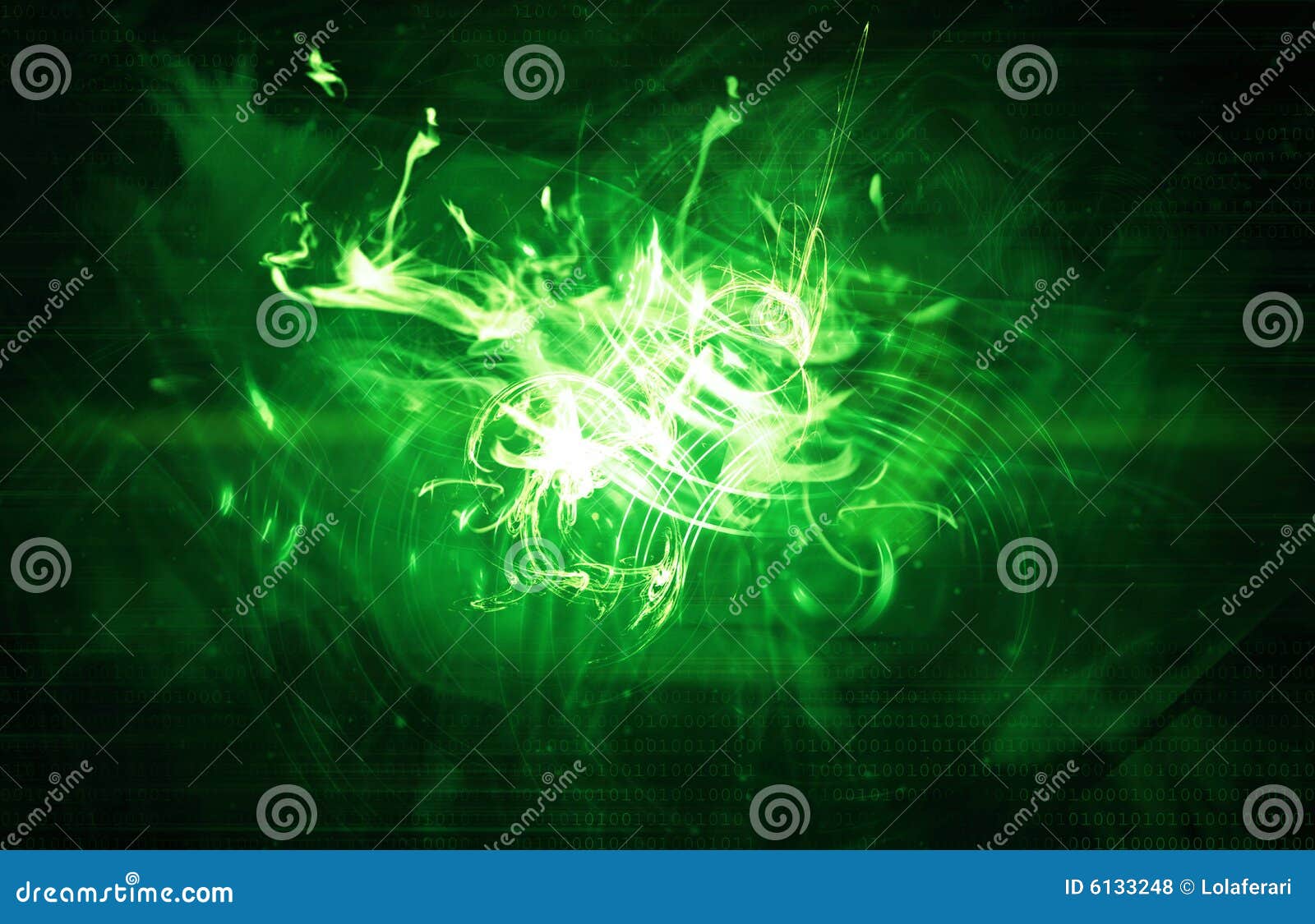 Green swirling lights stock illustration. Illustration of lines - 6133248