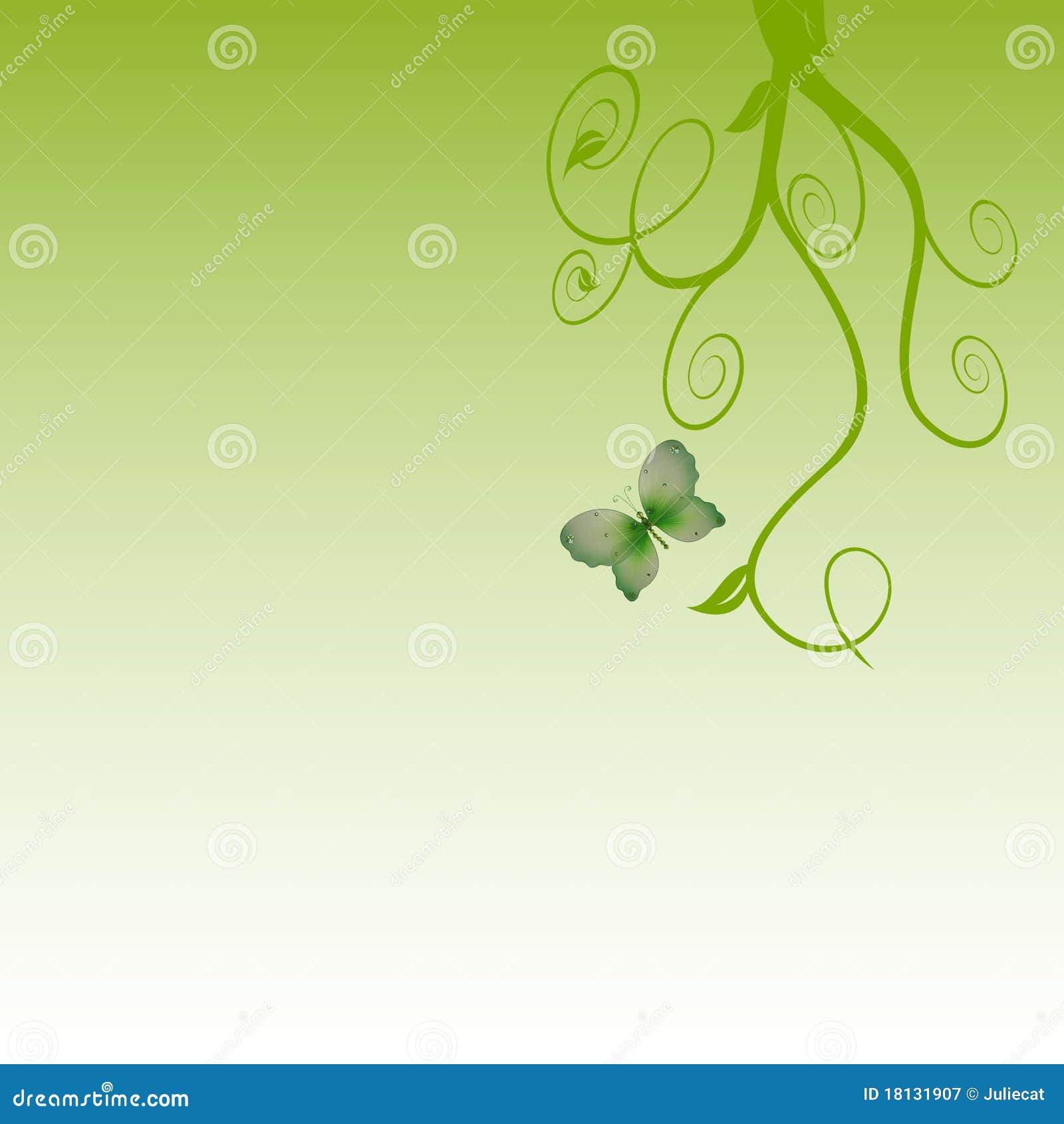 Green Butterfly Border