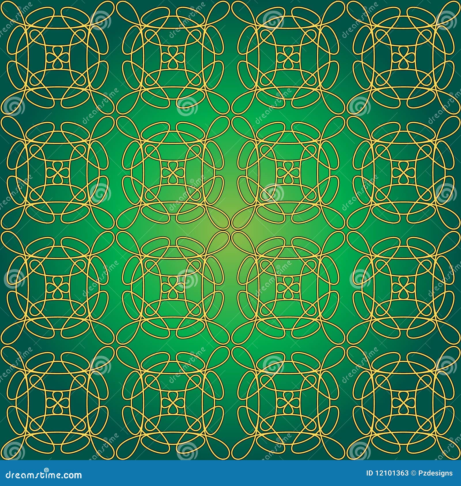 Green Swirly Whirly Seamless Tile Stock Vector - Illustration of ...