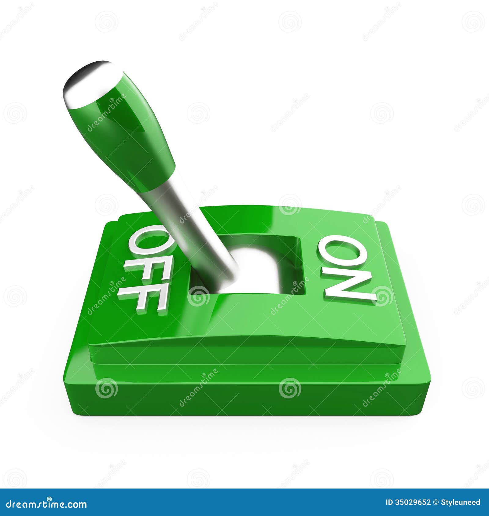 Green Switch in Off Position Stock Illustration - Illustration of ...