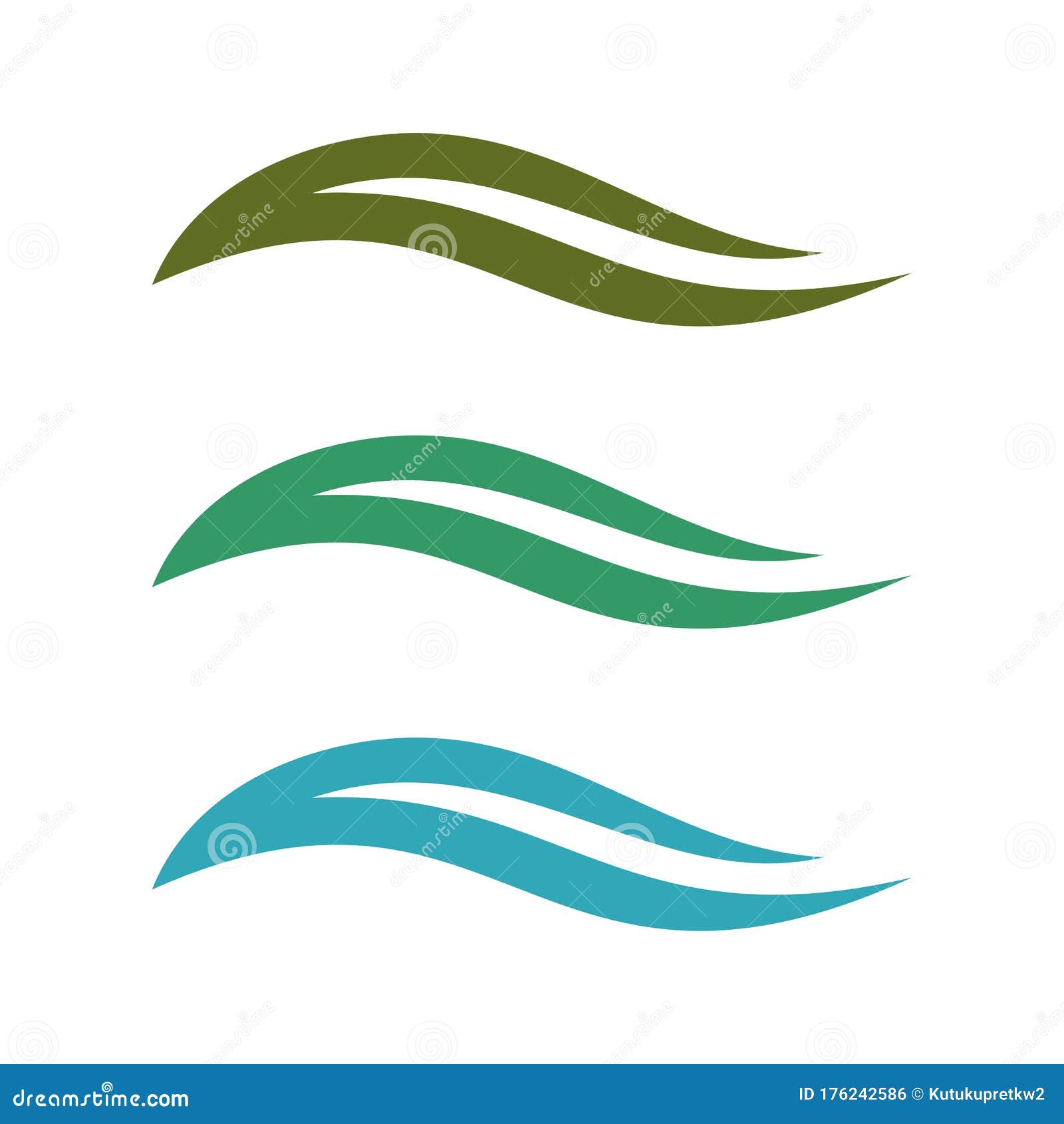 Green Swoosh Wave Leaf Logo Template Illustration Design. Vector EPS 10 ...