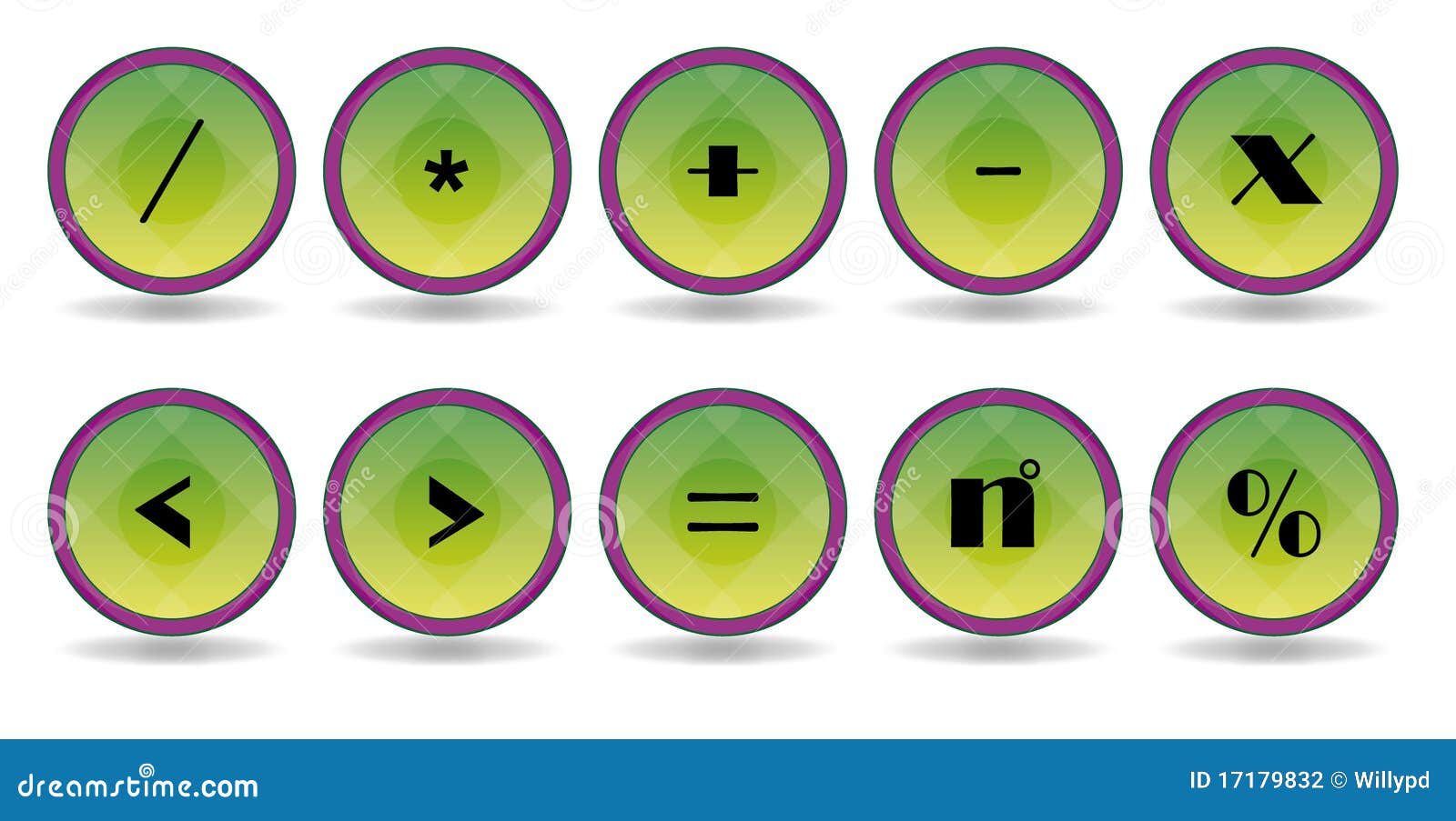 Green symbol icons stock vector. Illustration of colored - 17179832