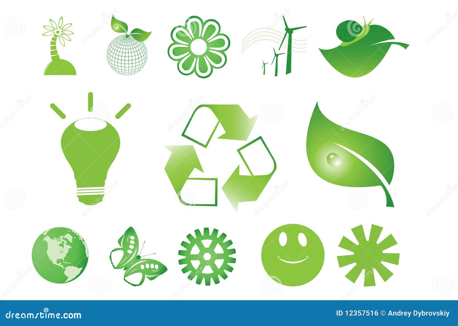 Green symbols stock vector. Illustration of light, conservation - 12357516