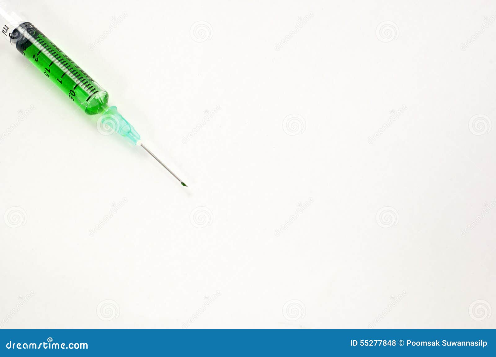 Green Syringe with Medicine Inside. Stock Photo - Image of vaccination ...