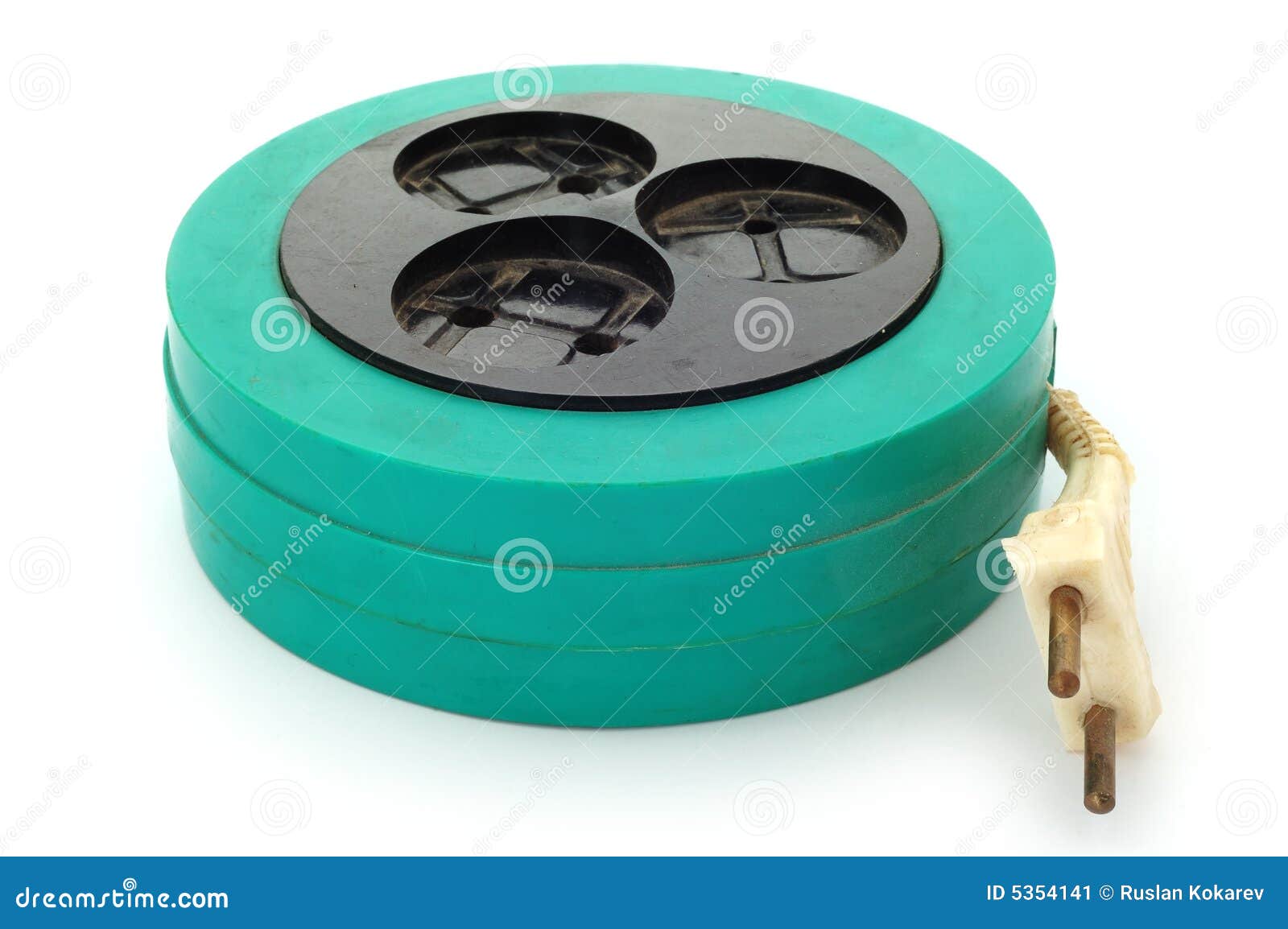 Green t-junction box. stock image. Image of ebonit, round - 5354141