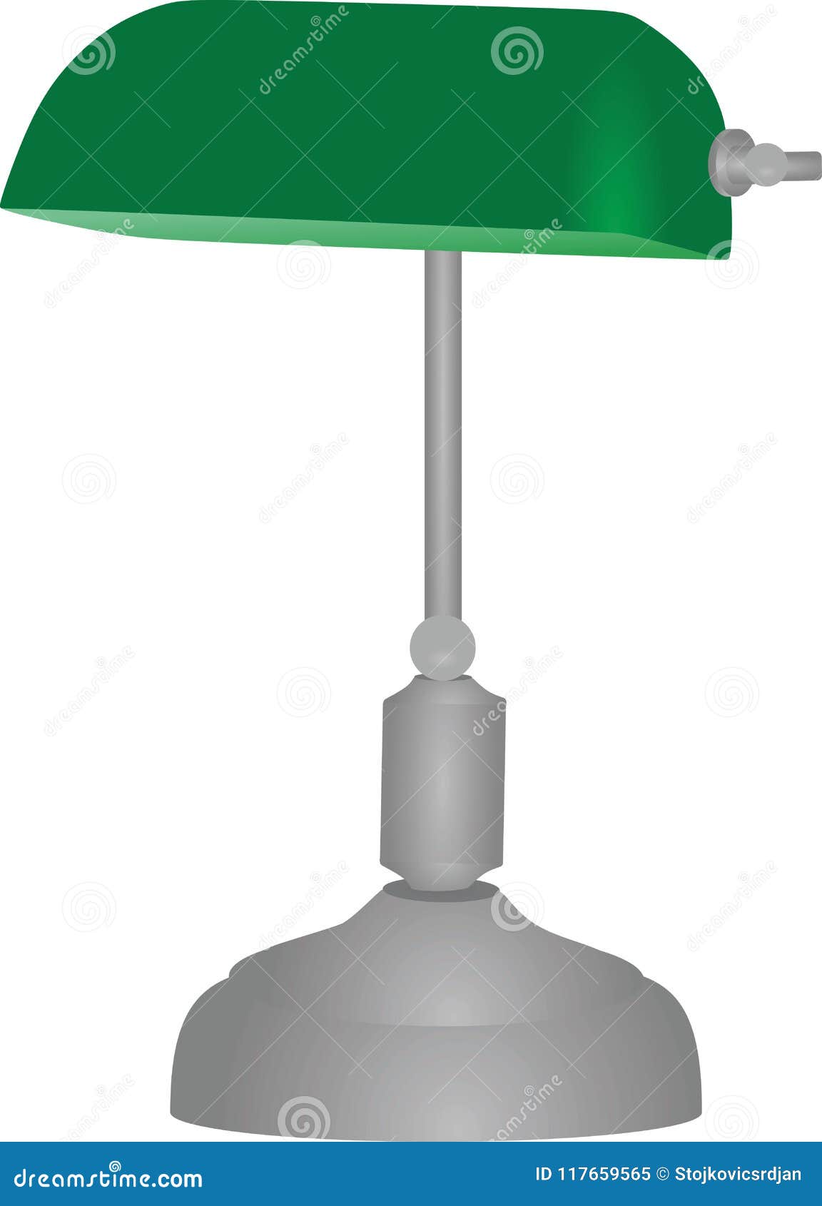 Green table lamp stock vector. Illustration of bedside - 117659565