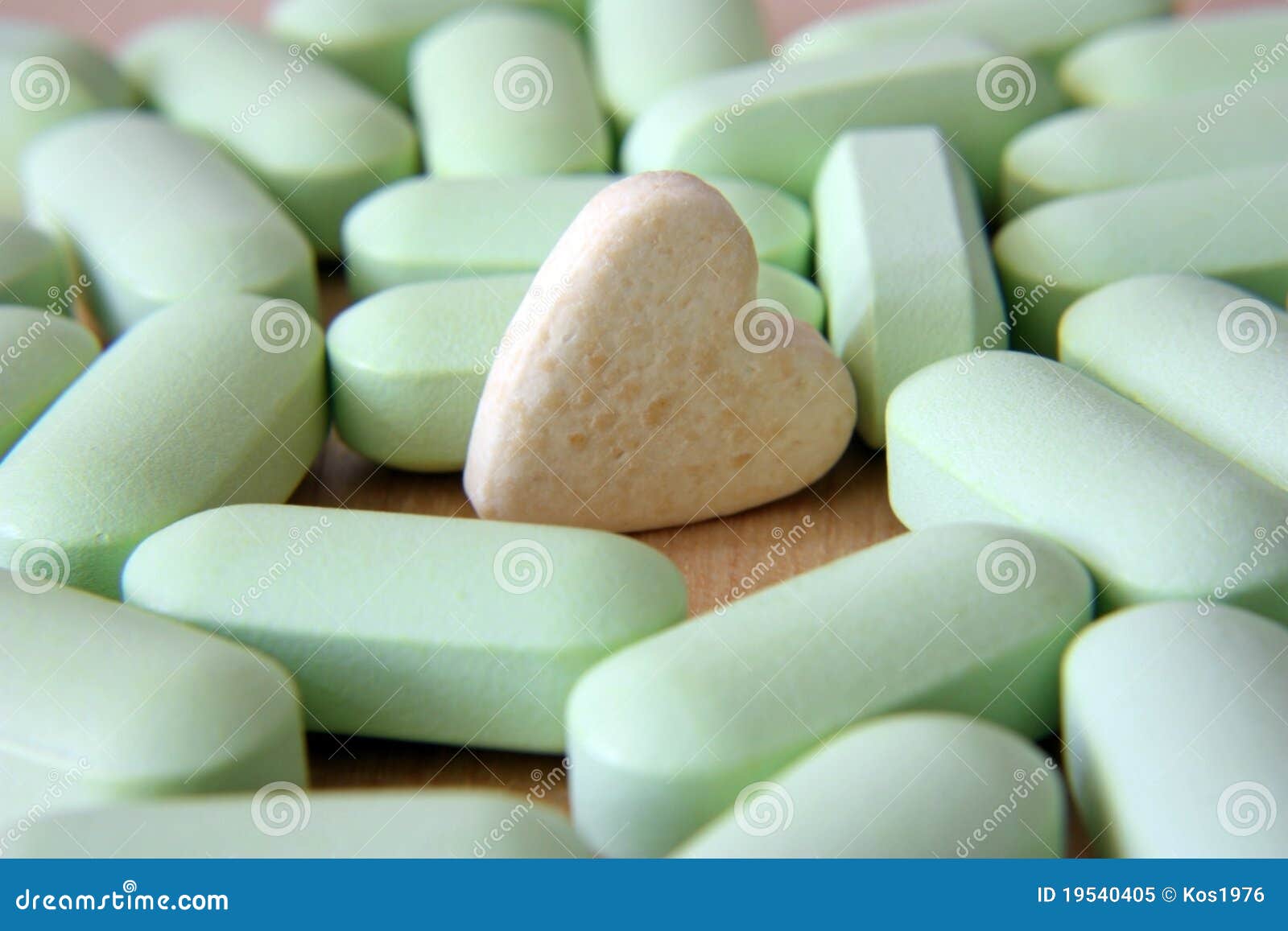 Green tablets stock image. Image of heart, doze, health - 19540405