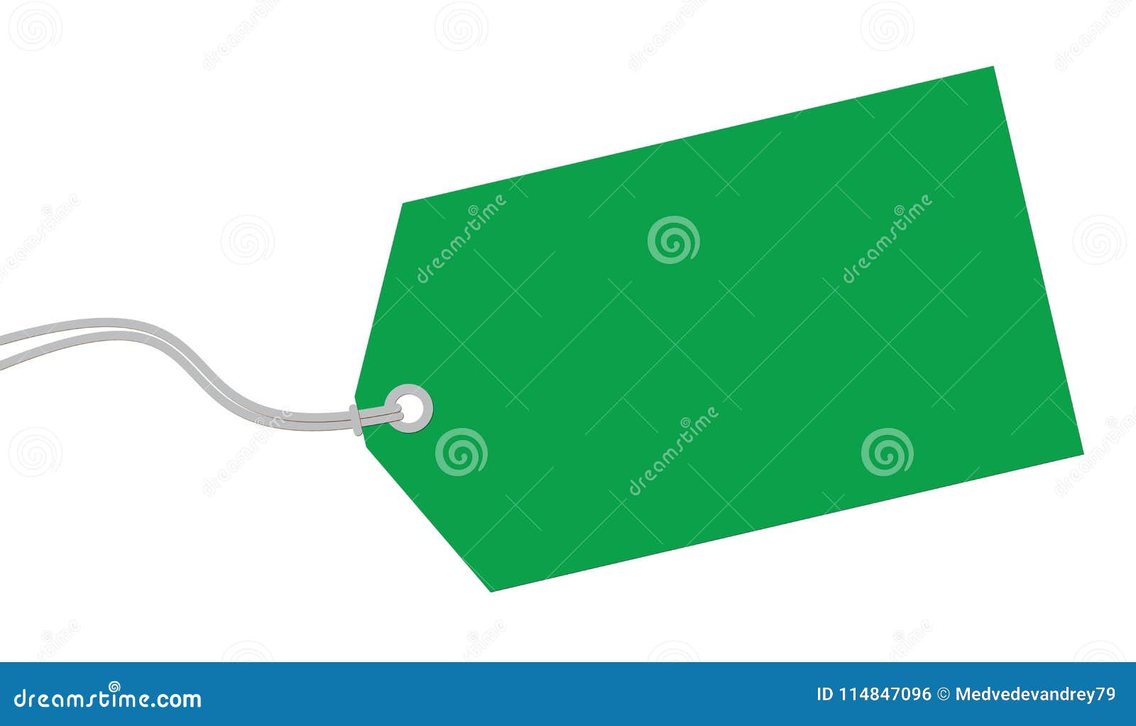 Green Tag on White Background Stock Vector - Illustration of offer ...