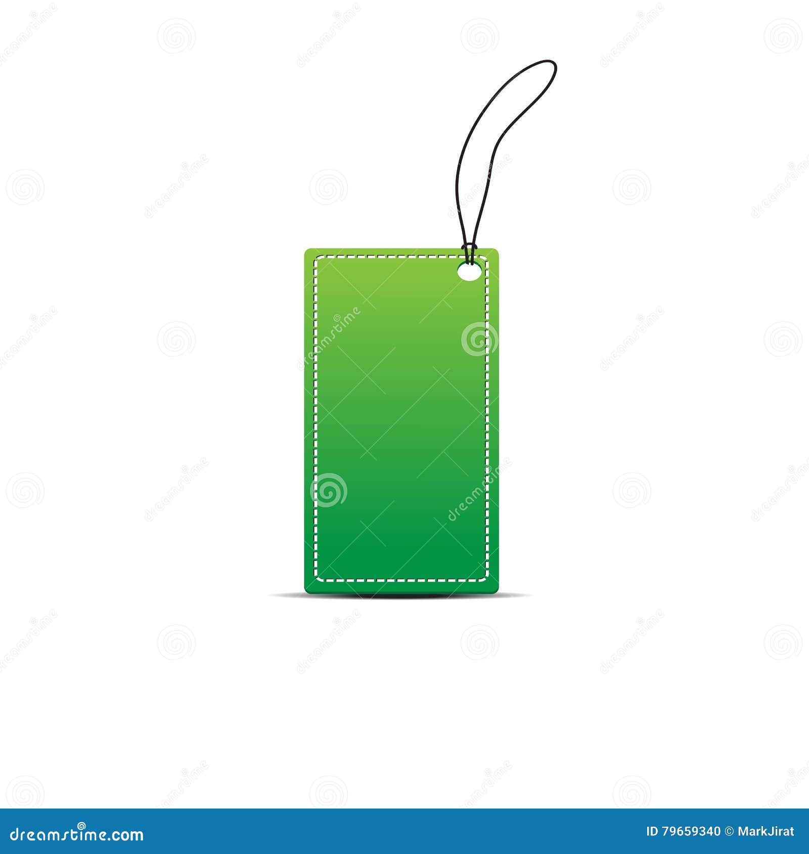 Green tag on white stock vector. Illustration of white - 79659340