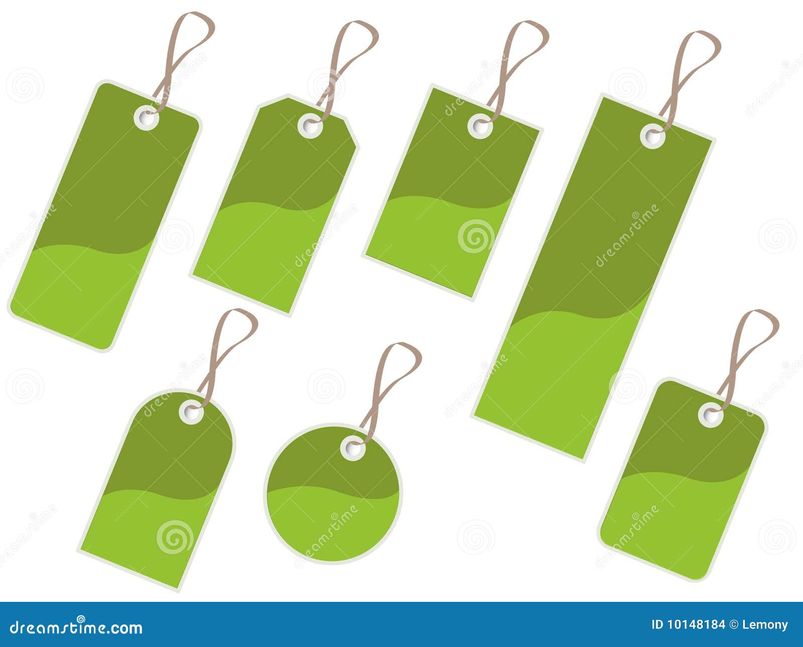 Green tags stock vector. Illustration of ornate, texture - 10148184