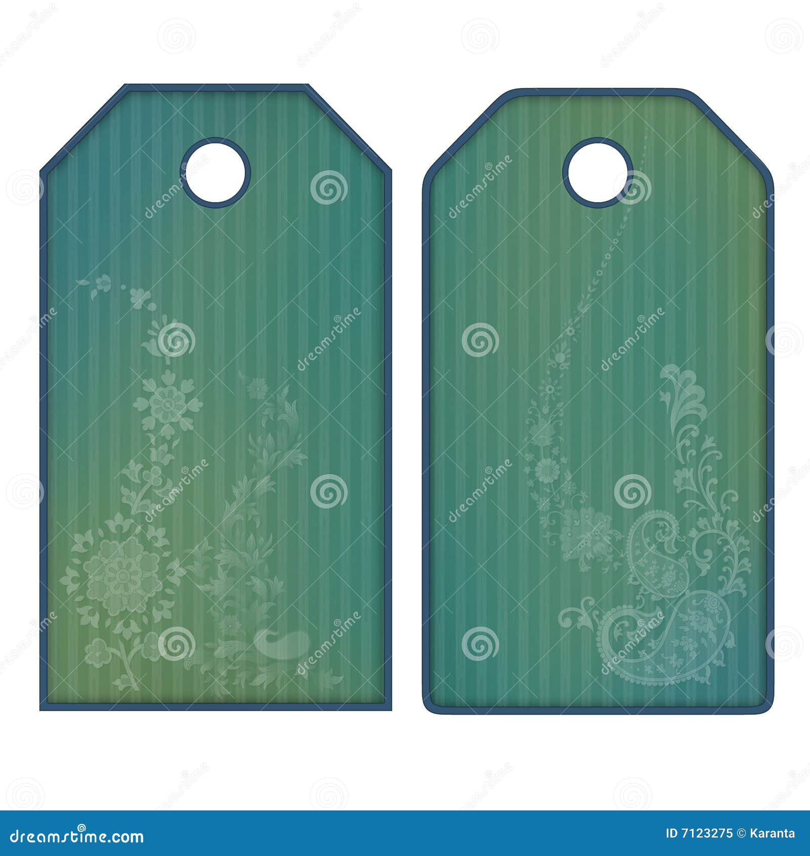 Green Tags or Labels with Flowers Stock Vector - Illustration of store ...
