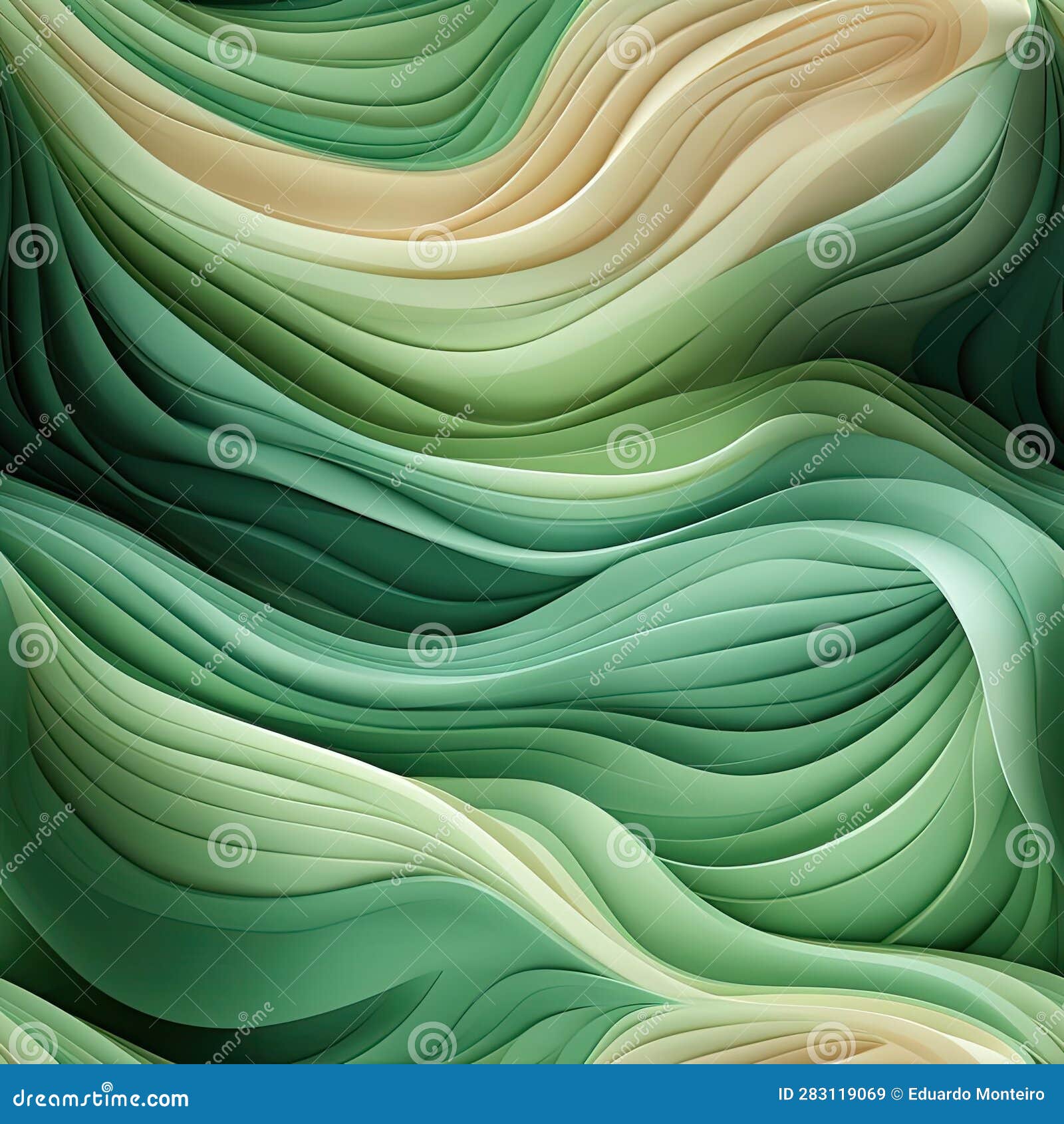 Green and Tan Waves Make Up a Textured Background (tiled) Stock ...