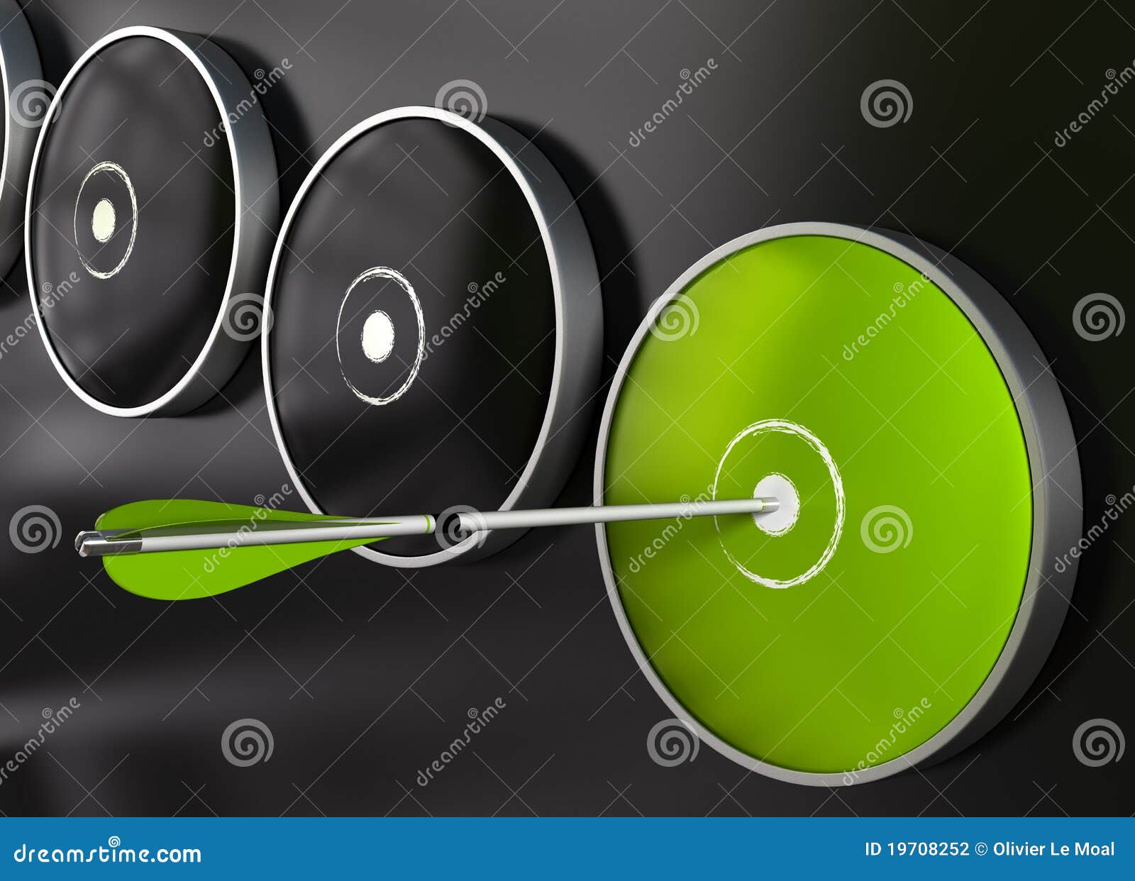 Green Target and Arrow - Dart Board Stock Illustration - Illustration ...