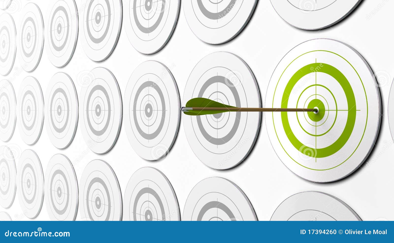 Green targets and arrow stock illustration. Illustration of arrow ...