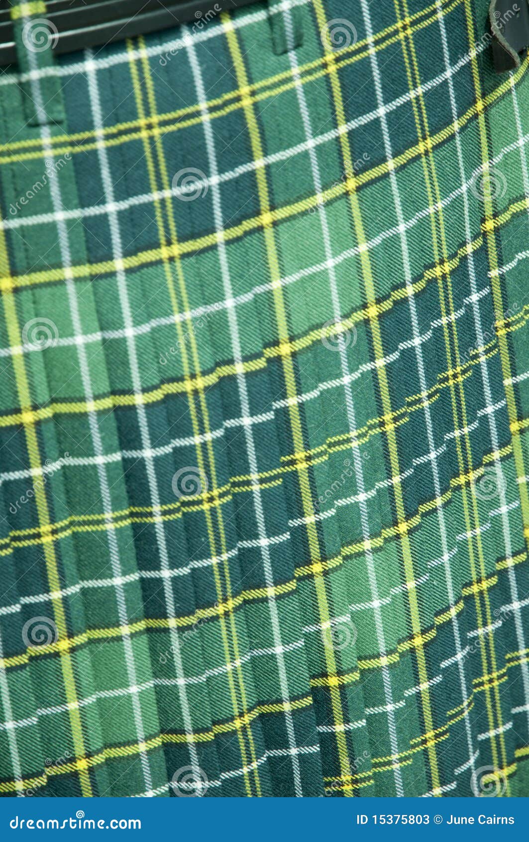 Green Tartan Kilt stock image. Image of woven, culture - 15375803