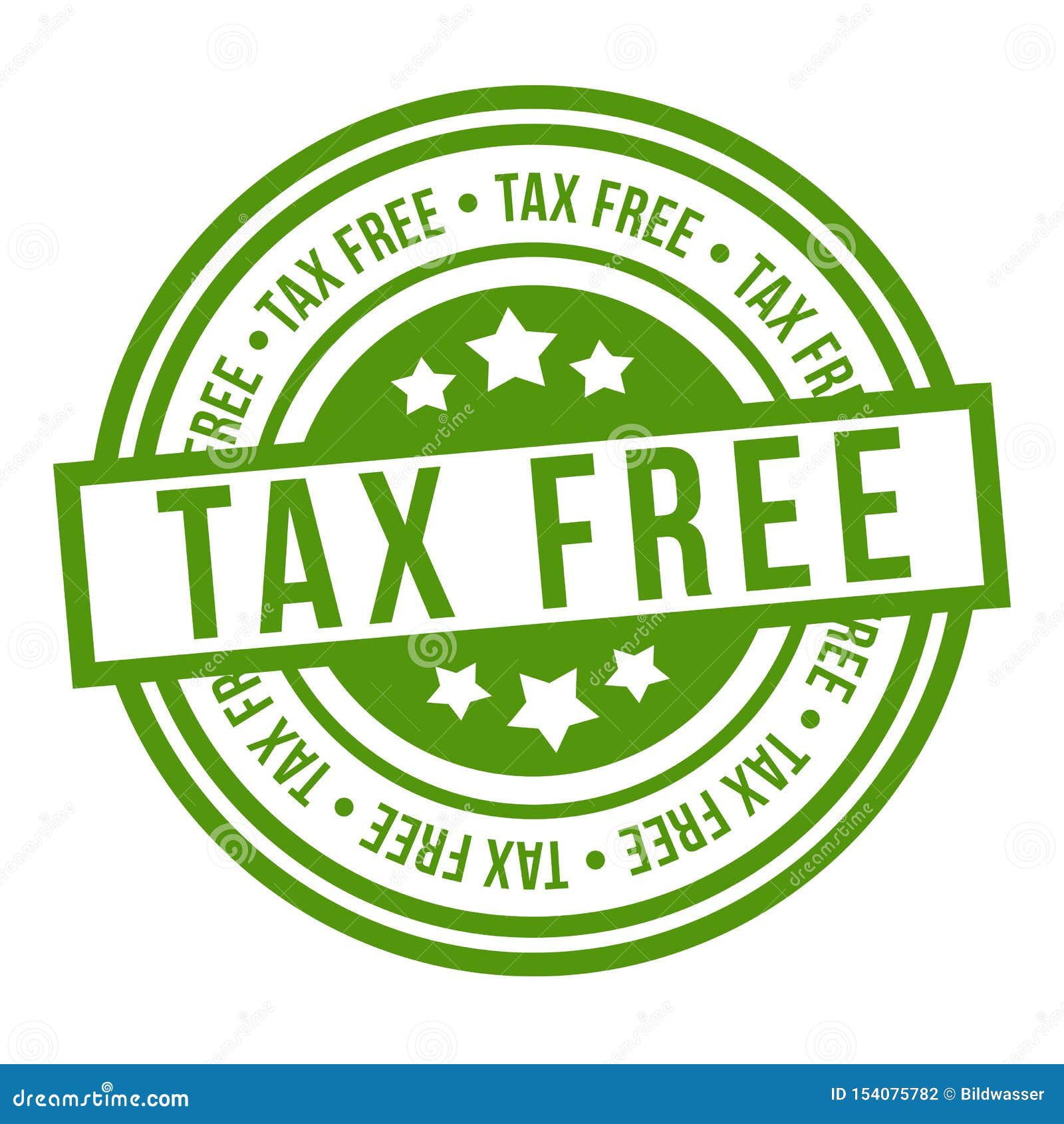 Green Tax Free Badge Stamp. Eps 10 Vector Stock Vector - Illustration ...