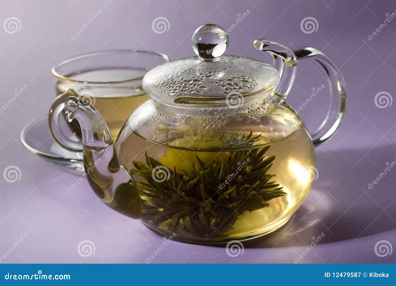 Green tea stock image. Image of healthy, plant, teapot - 12479587