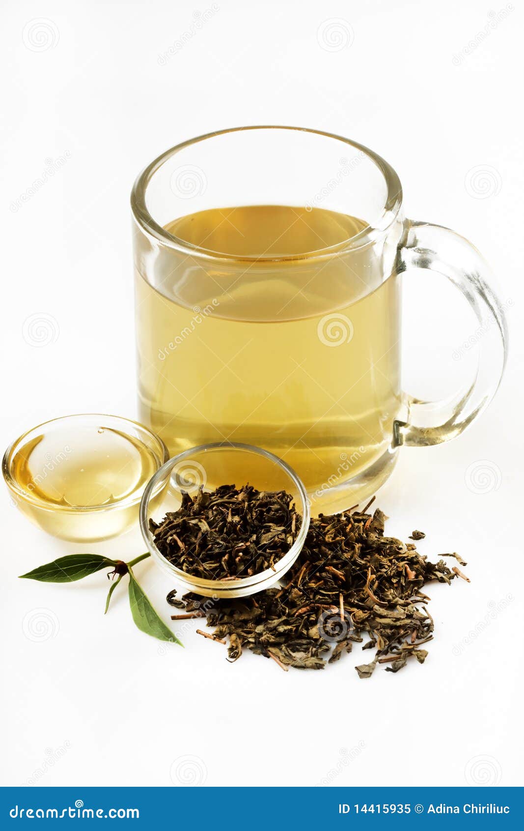 Green tea stock image. Image of water, asia, garnish - 14415935
