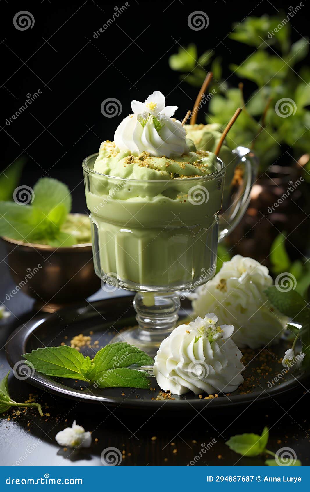 Matcha Dessert. Japanese Matcha Roll. Asian Food. Perfect For ...