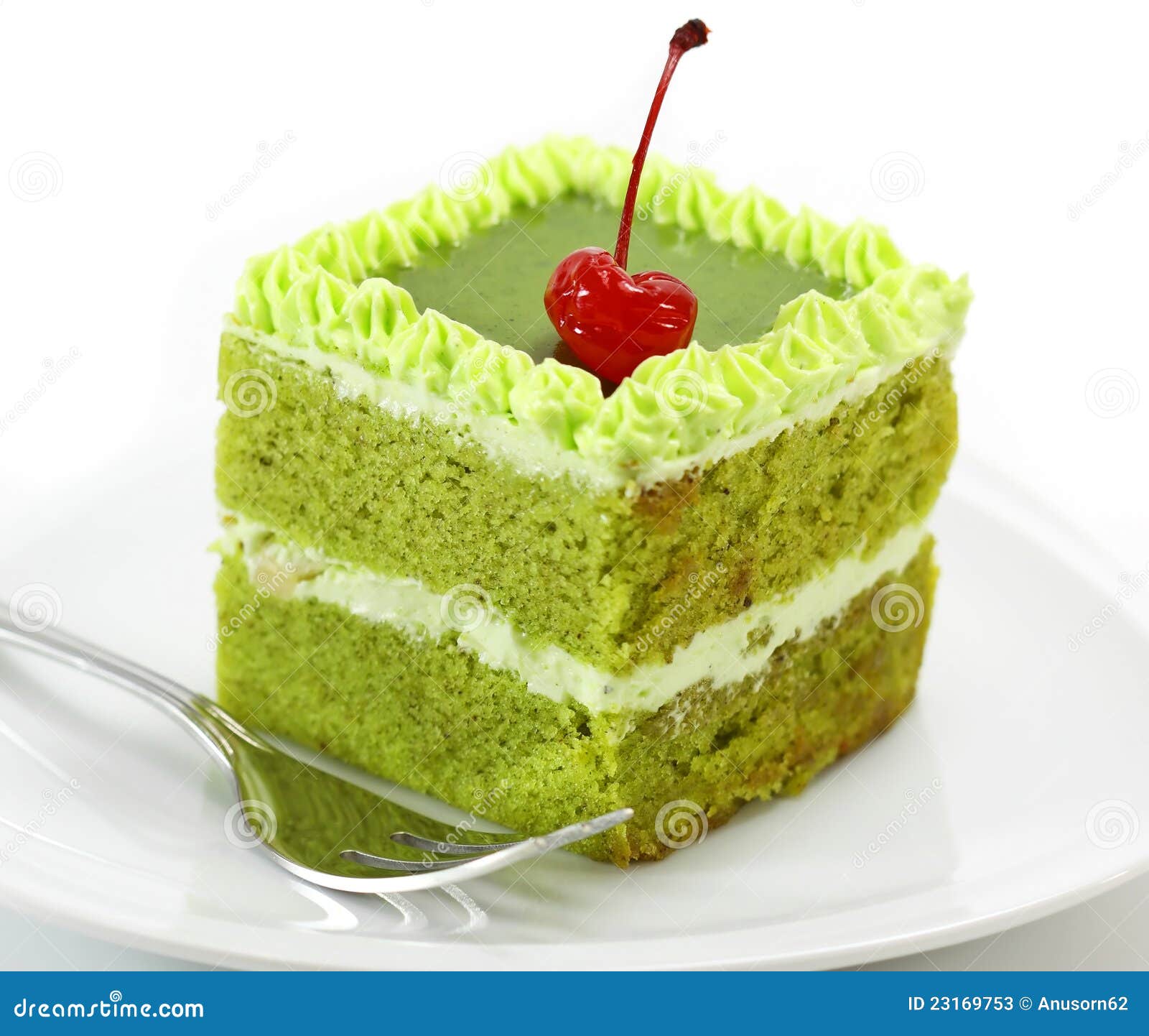 Green tea cake stock image. Image of mousse, raspberry - 23169753