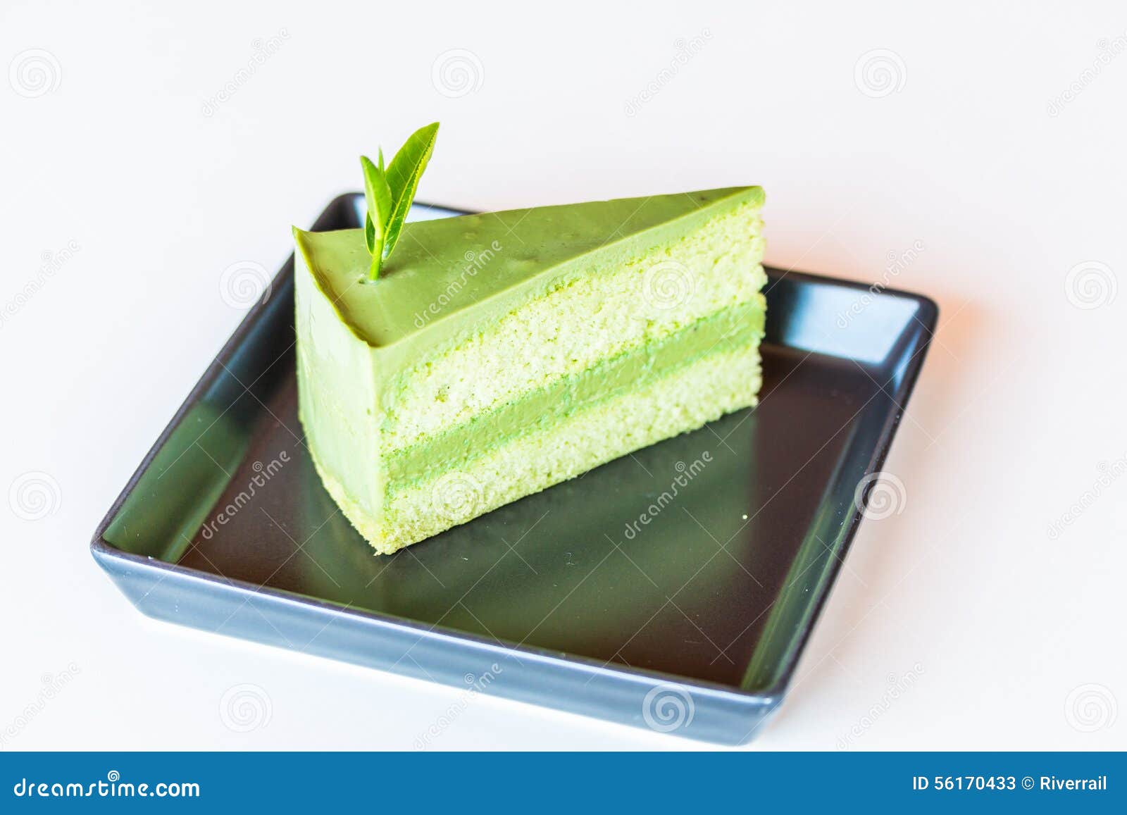 Green tea cake stock image. Image of gourmet, mousse - 56170433