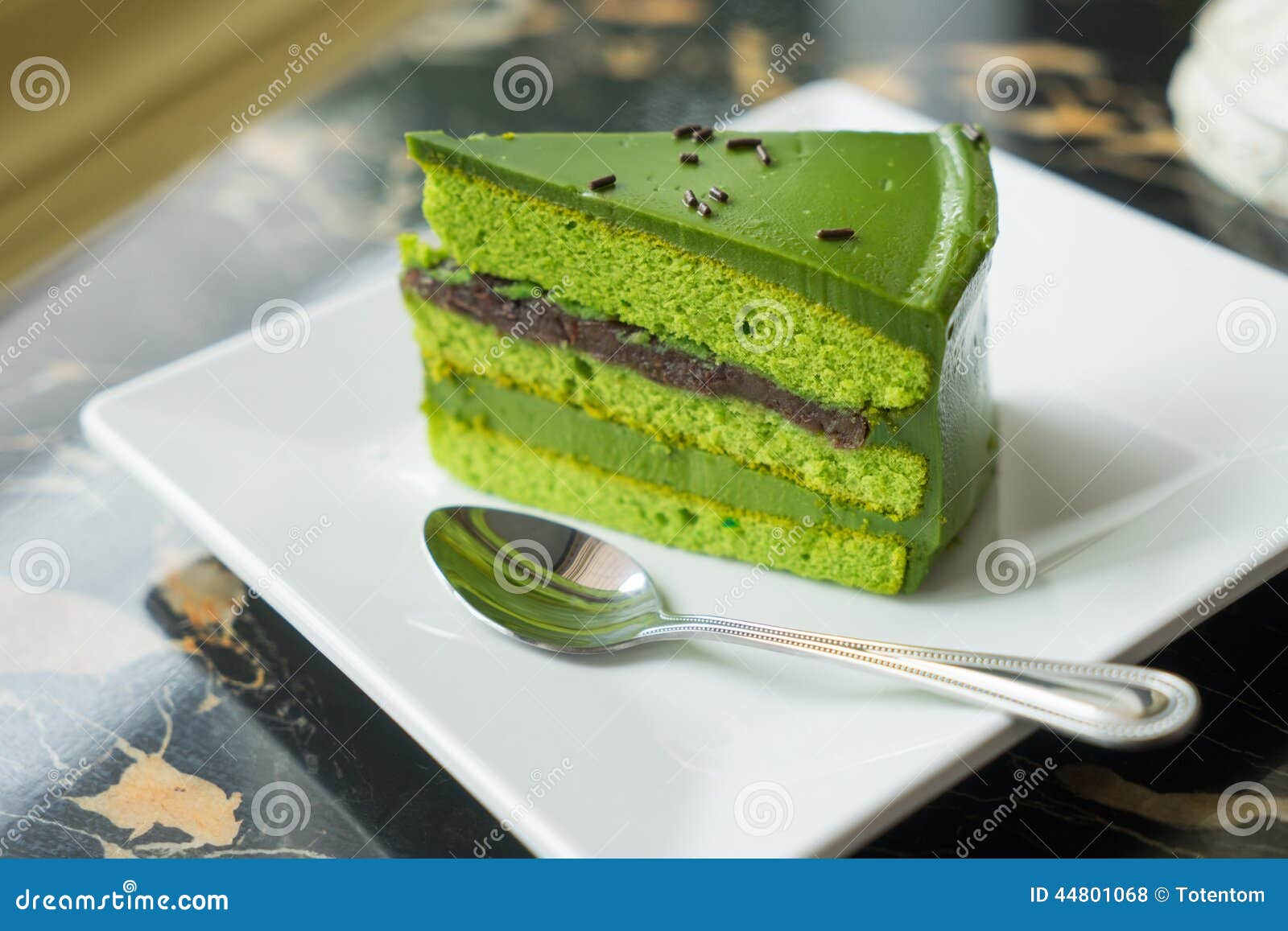 Green tea cake stock photo. Image of beverage, unhealthy - 44801068