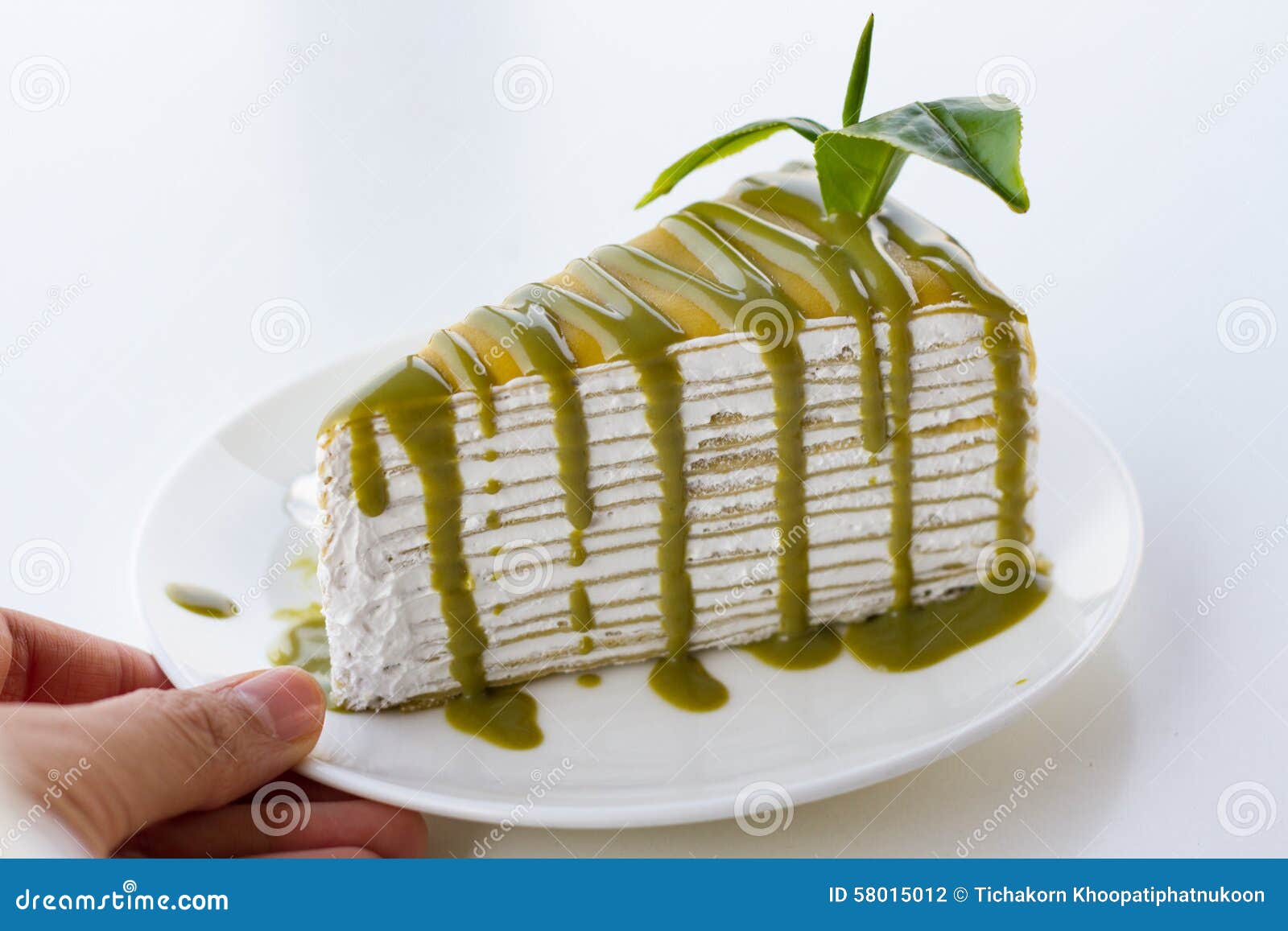 Green tea crape cake stock photo. Image of food, breakfast - 58015012