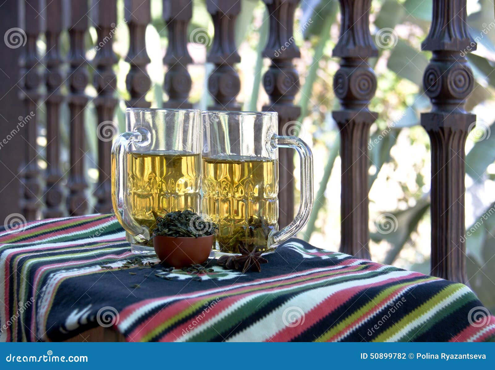 Green Tea Cups with Tea Leaves Stock Photo - Image of beverage, closeup ...