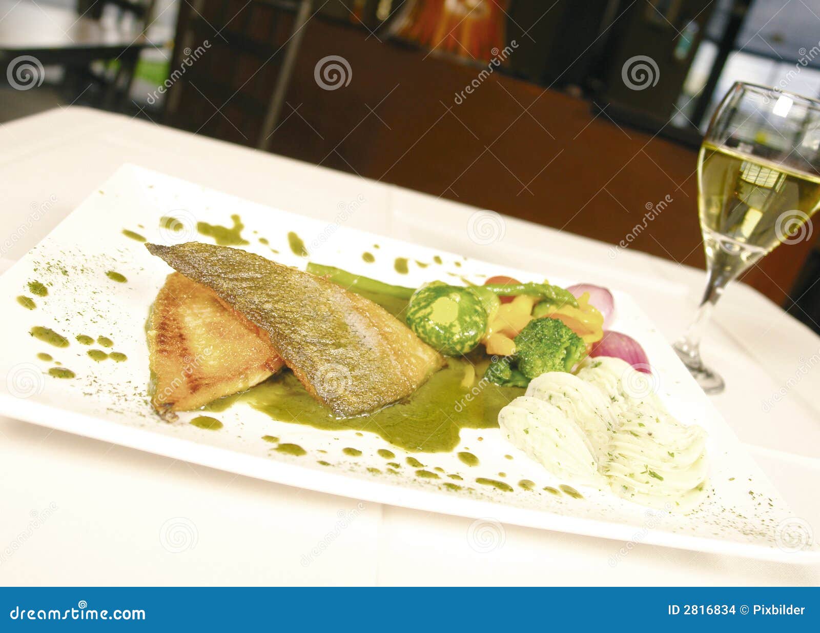 Green tea fish stock photo. Image of diet, sauce, dish - 2816834
