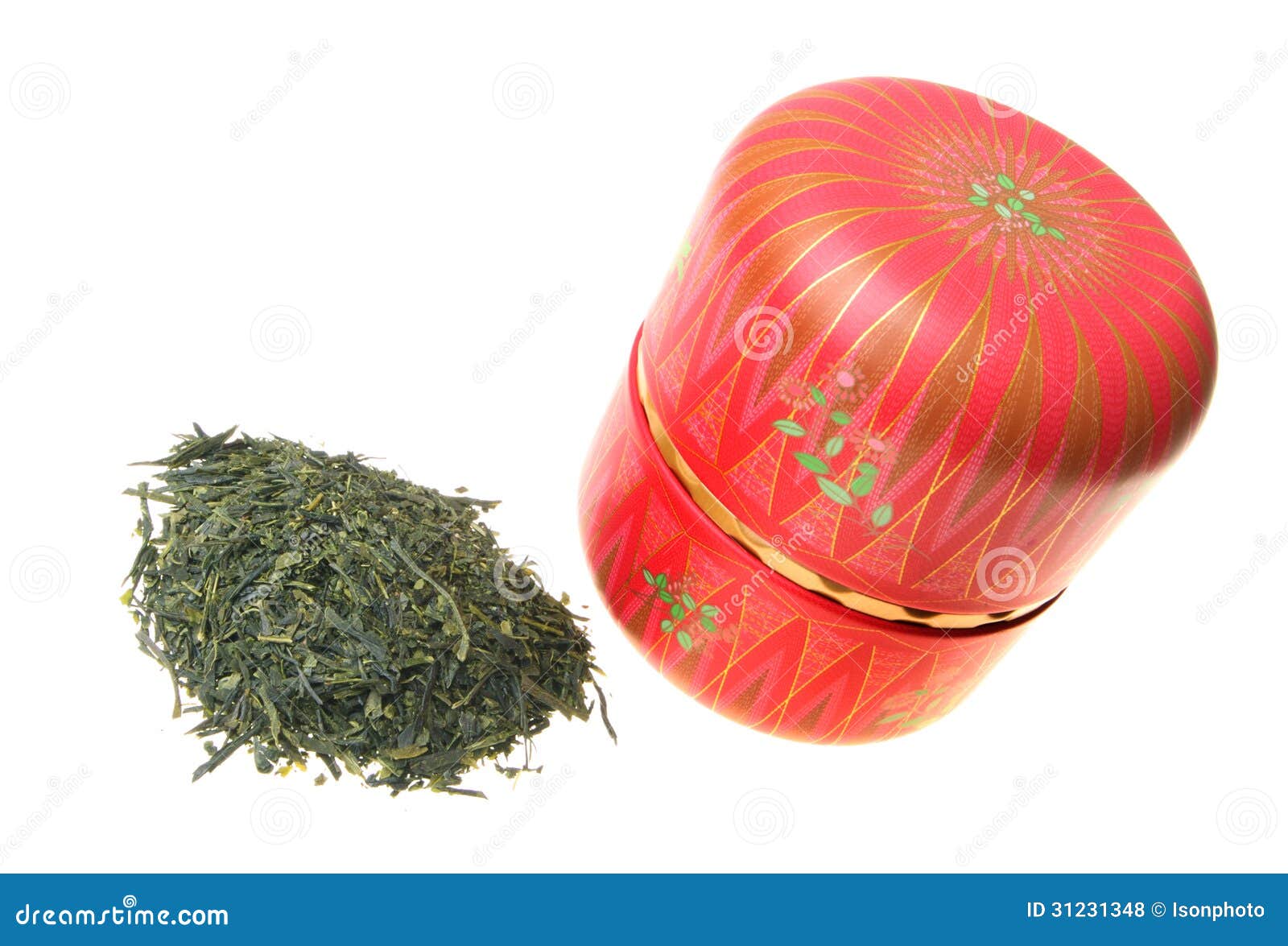 Green Tea with Japanese Caddy Stock Photo - Image of healthy ...
