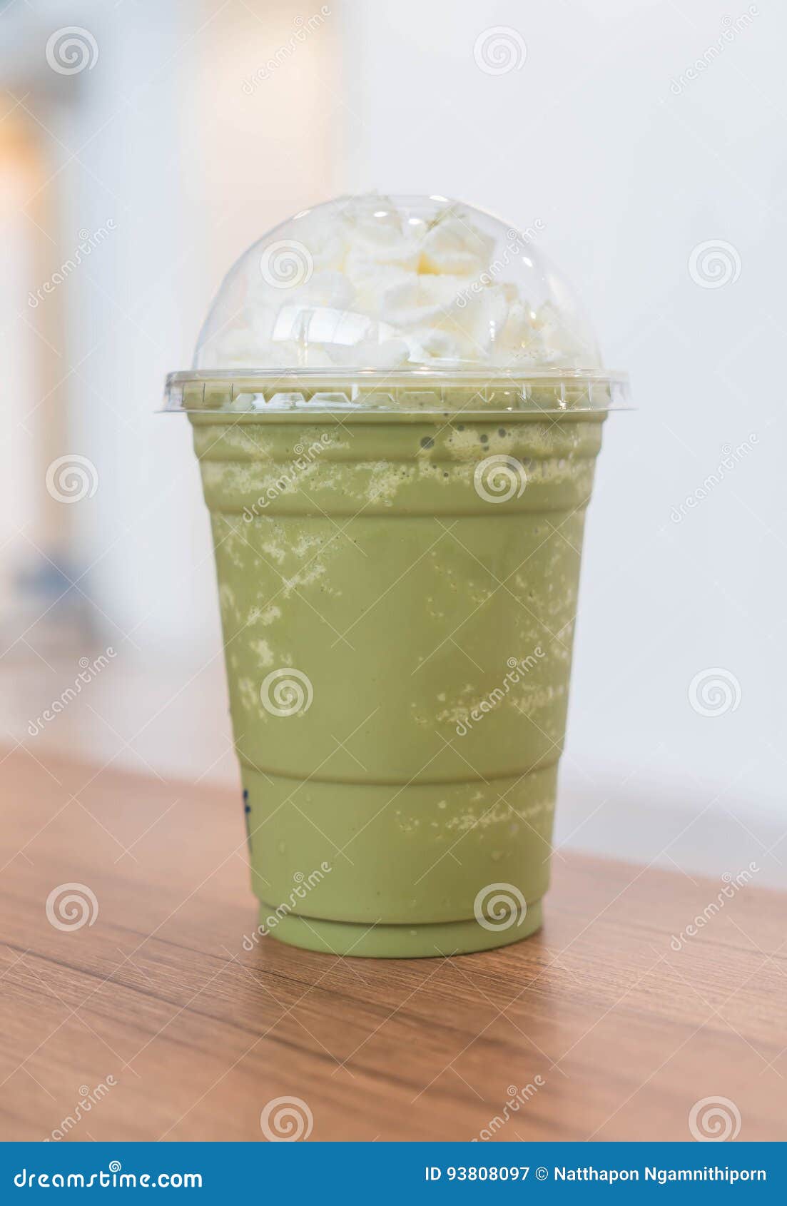 Green tea latte frappe stock image. Image of white, fresh - 93808097