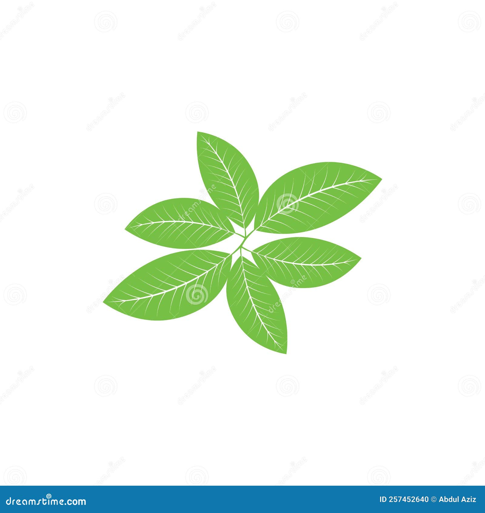 Green tea leaf icon vector stock illustration. Illustration of nature ...