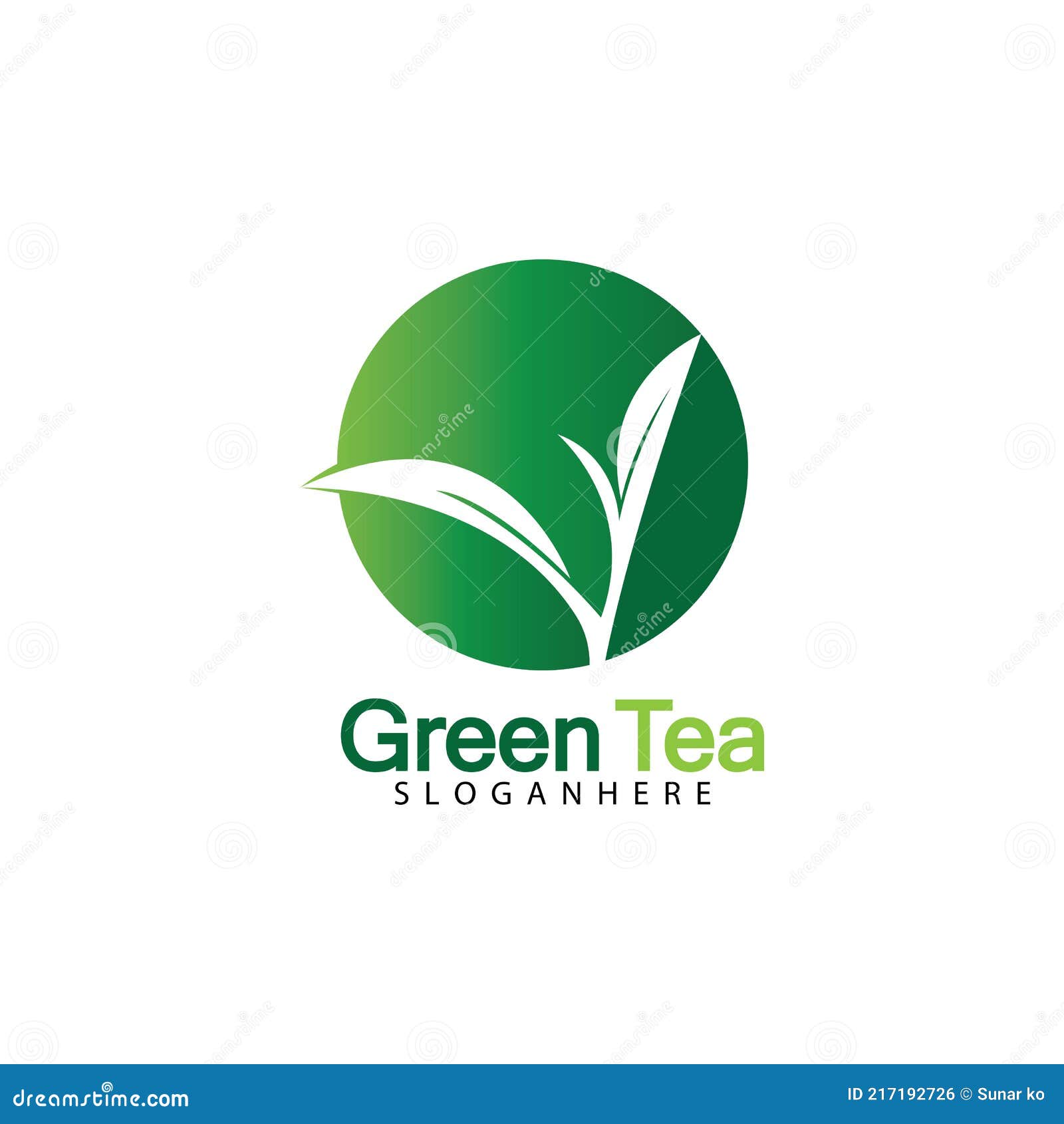 Green Tea Leaf Logo Vector Icon Illustration Design Isolated on White ...
