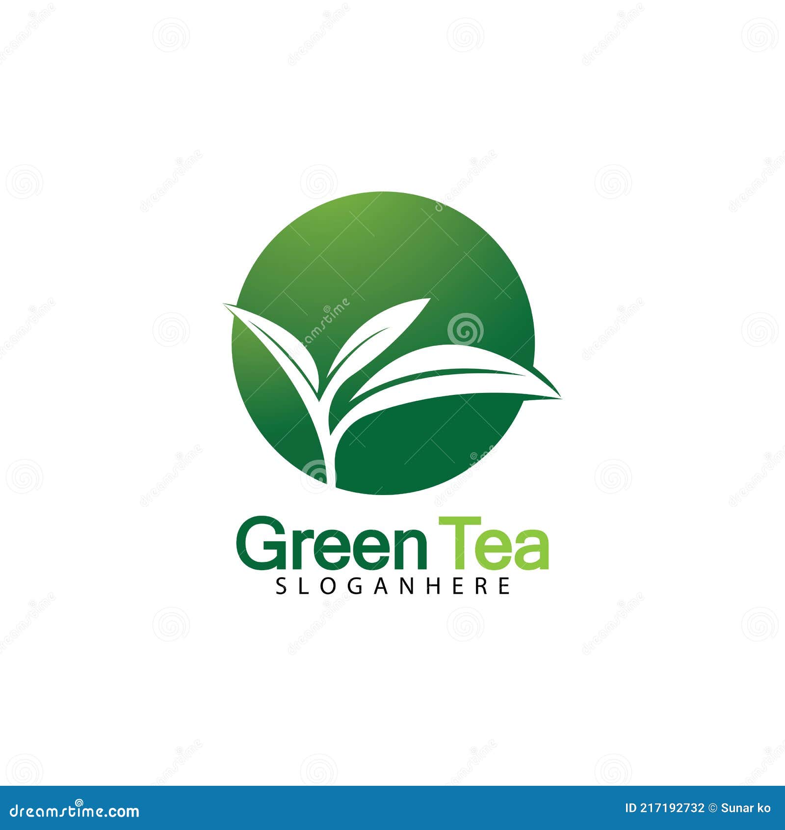 Green Tea Leaf Logo Vector Icon Illustration Design Isolated on White ...